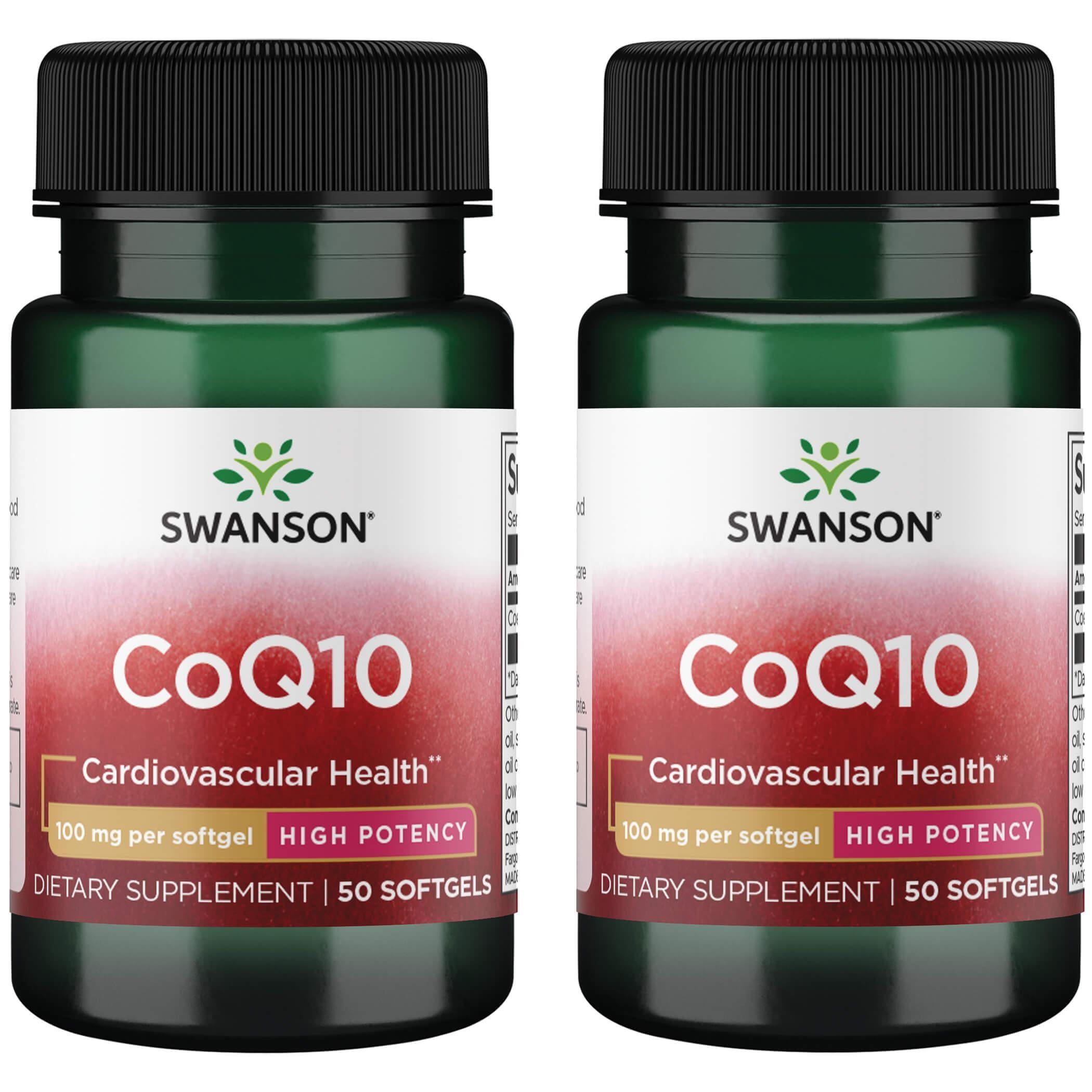 Swanson Coq10 - High Potency 100 mg 50 Sgels 2 Pack - Walmart.com
