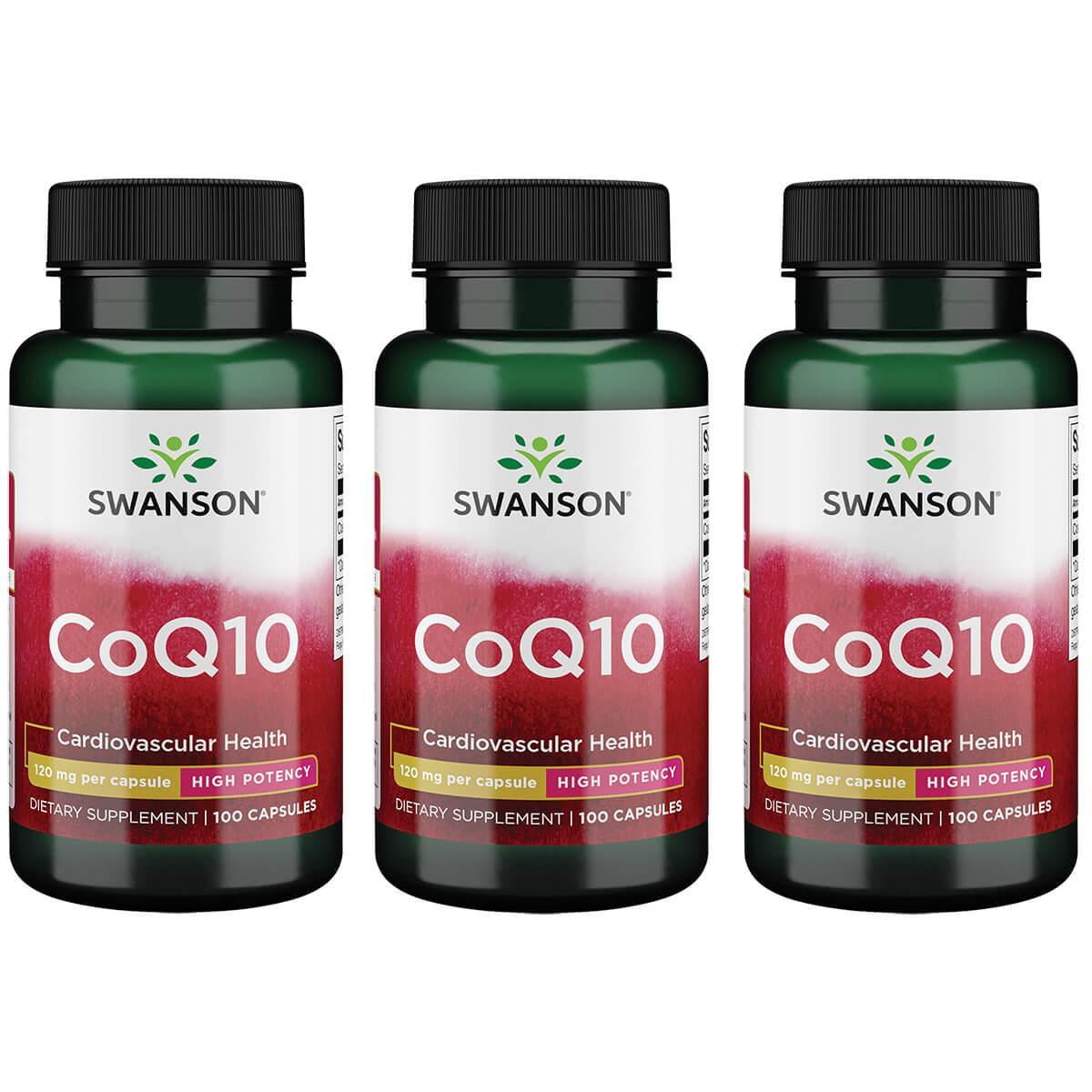 Swanson Coq10 - High Potency 120 mg 100 Caps 3 Pack - Walmart.com