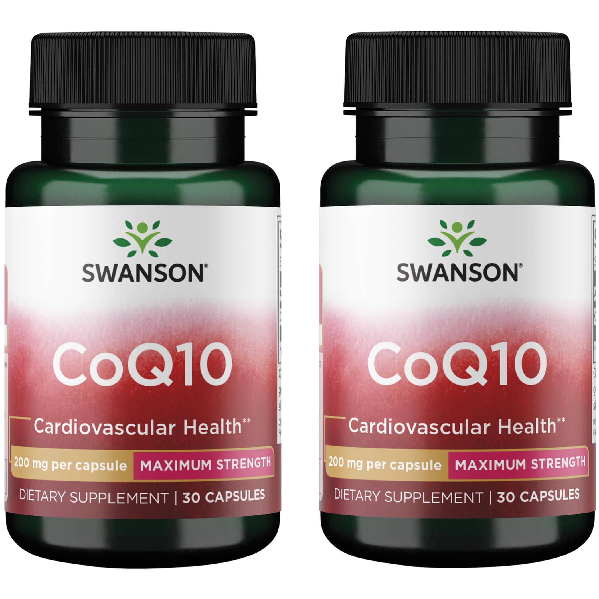 Swanson Coq10 - Maximum Strength 200 mg 30 Caps 2 Pack - Walmart.com