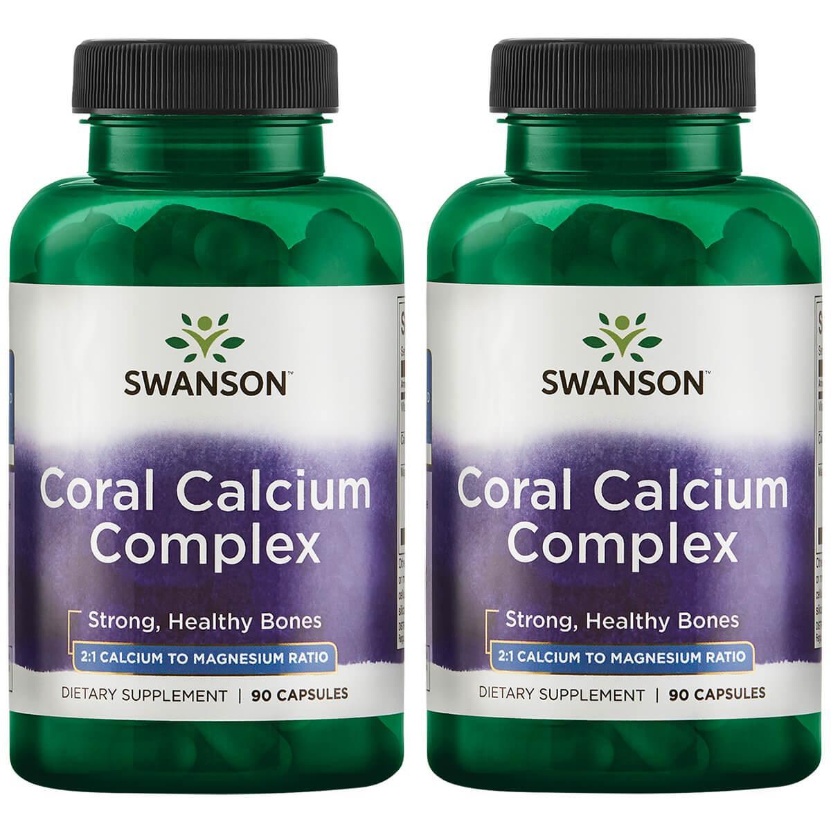 Swanson Coral Calcium Complex Dietary Supplement, 90 Capsules 2 Pack ...