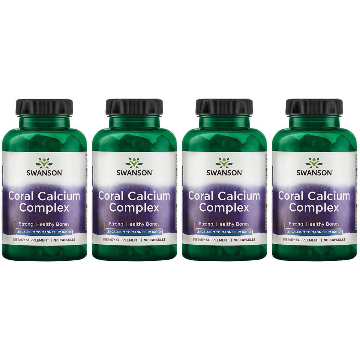Swanson Coral Calcium Complex 90 Caps 4 Pack - Walmart.com