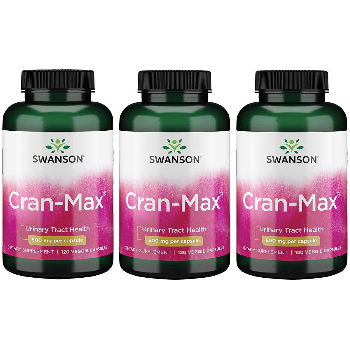 Swanson Cran-Max 500 mg 120 Veg Caps 3 Pack - Walmart.com