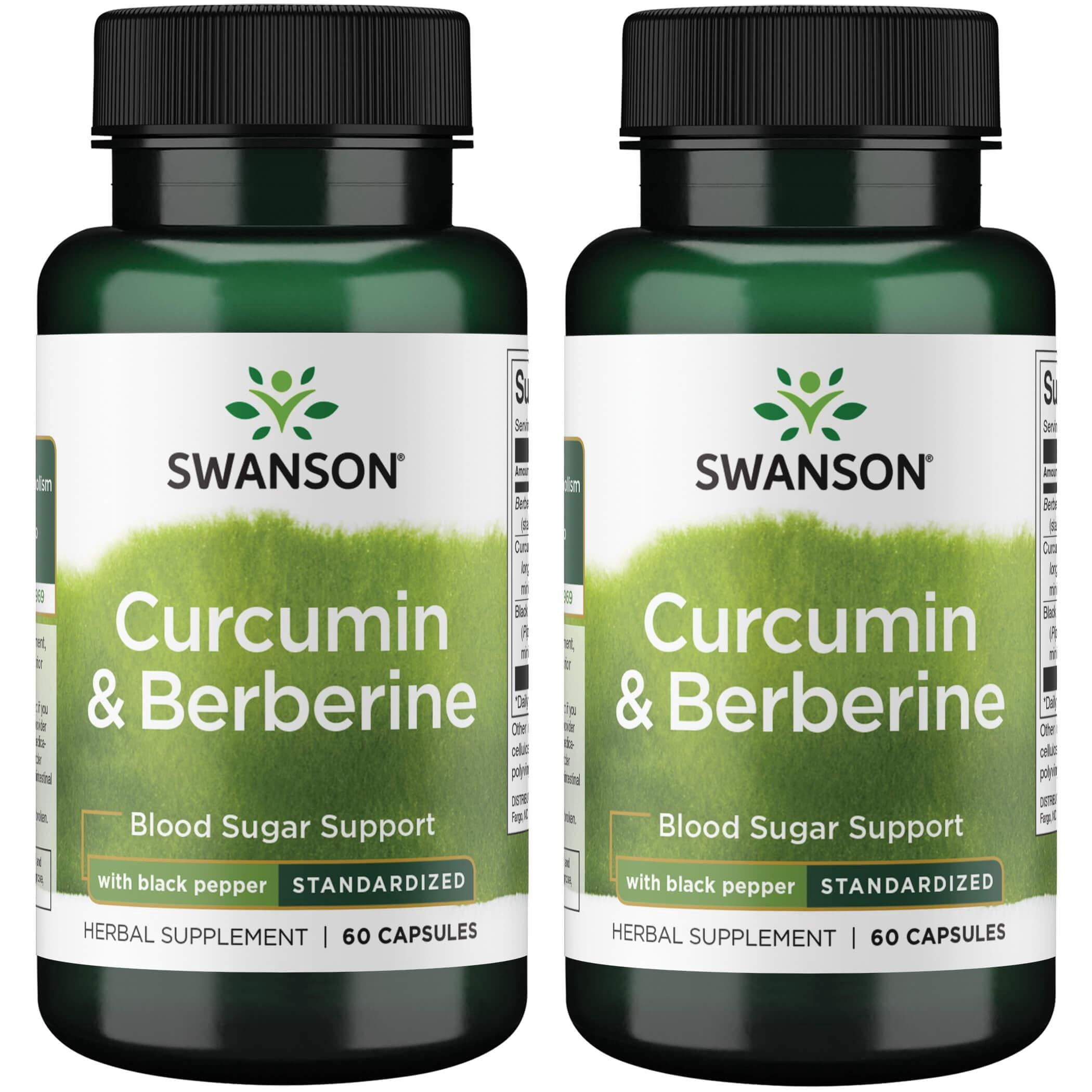 Swanson Curcumin & Berberine with Black Pepper 60 Caps 2 Pack - Walmart.com