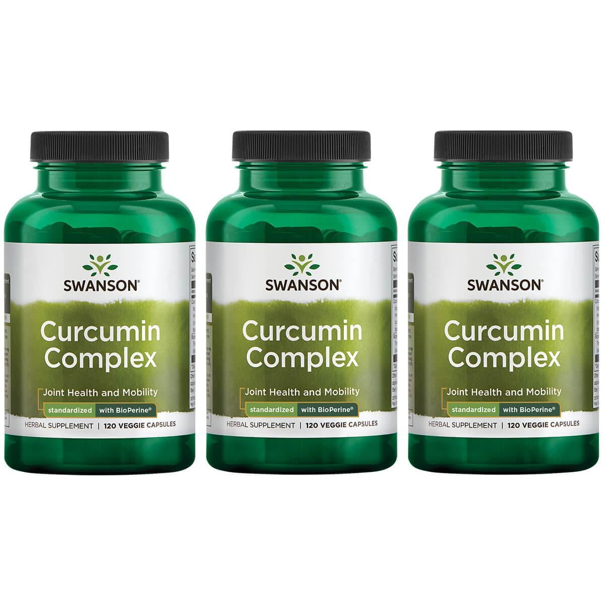 Swanson Curcumin Complex - Standardized with Bioperine 120 Veg Caps 3 ...