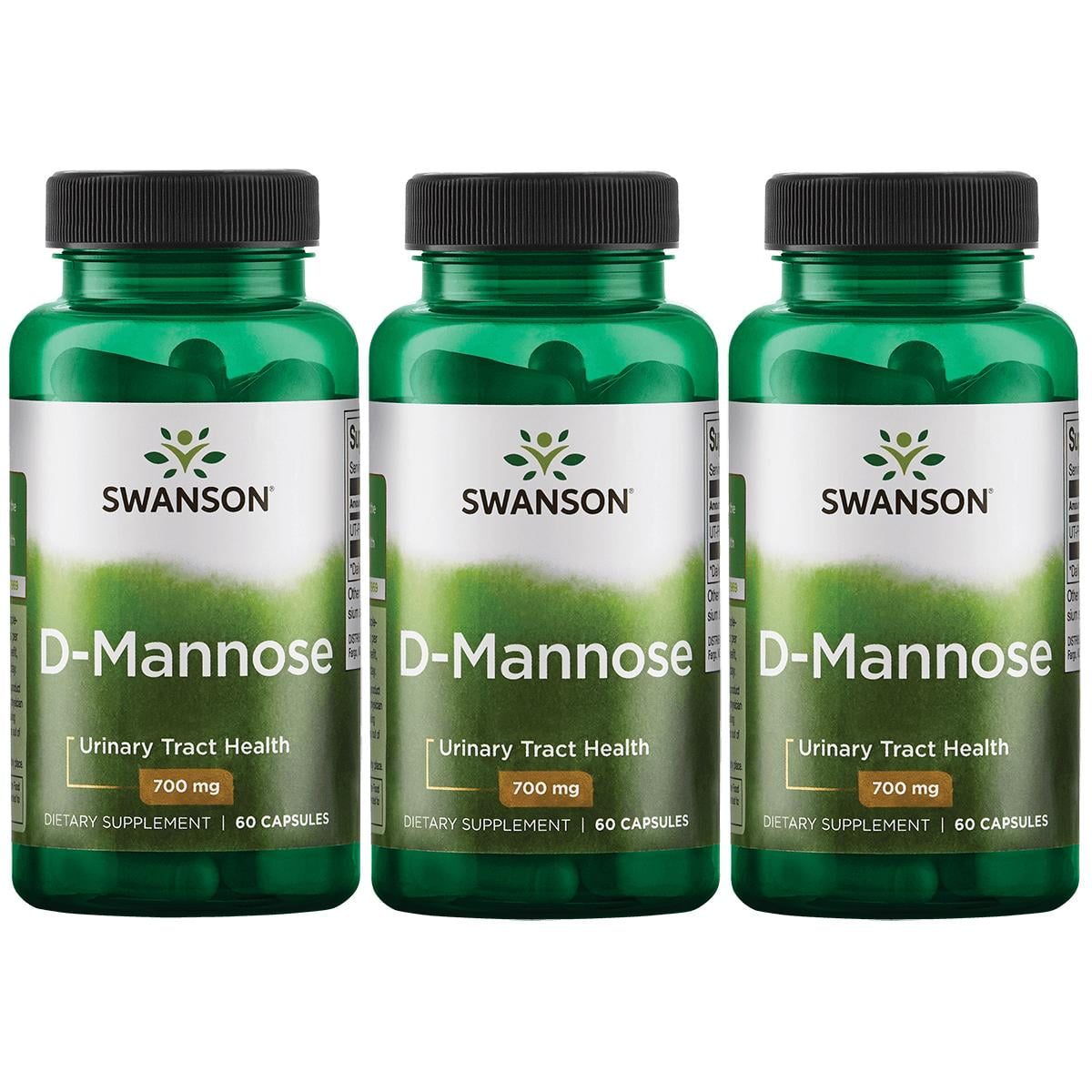 Swanson D-Mannose 700 mg 60 Caps 3 Pack - Walmart.com