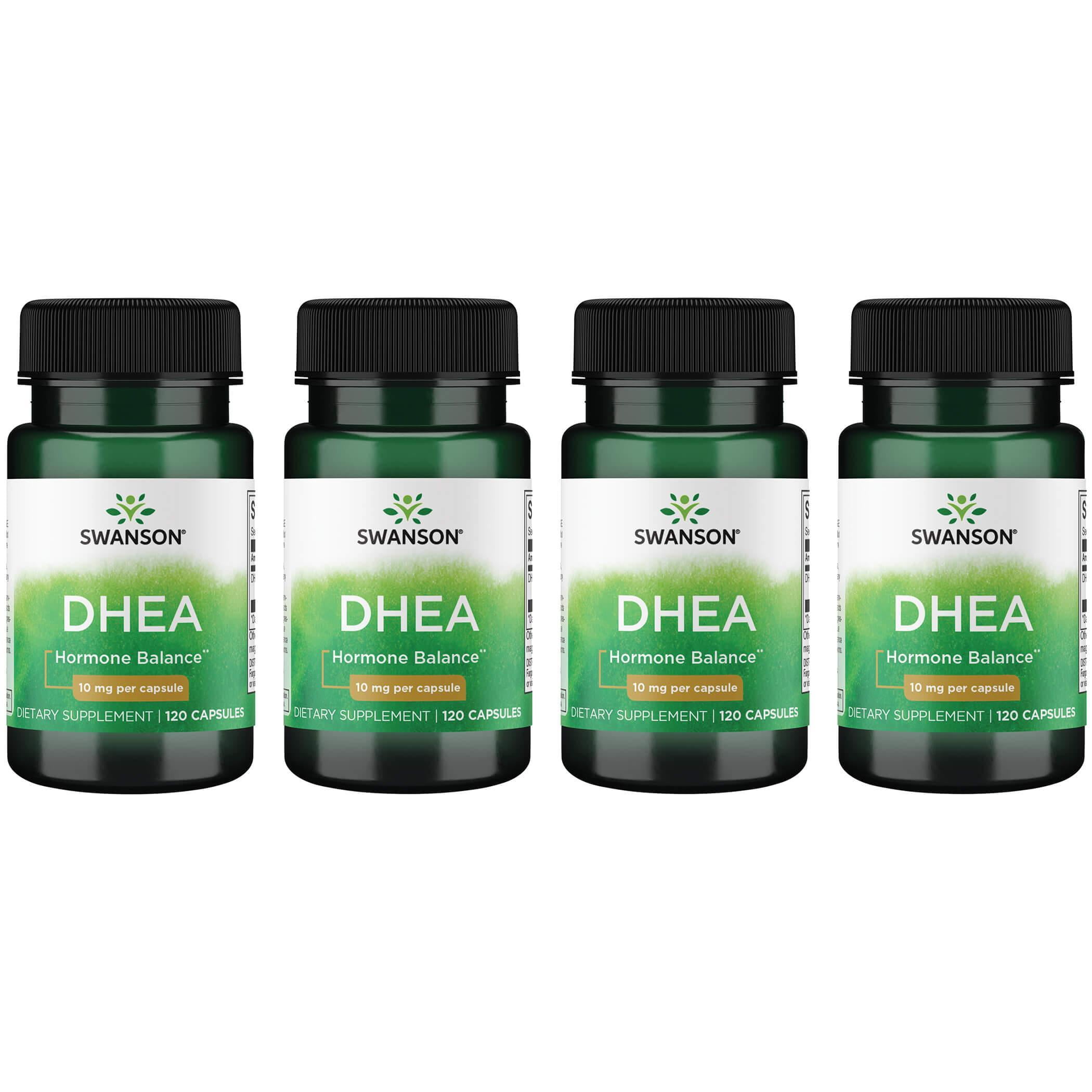 Swanson Dhea 10 mg 120 Vegan Caps 4 Pack - Walmart.com