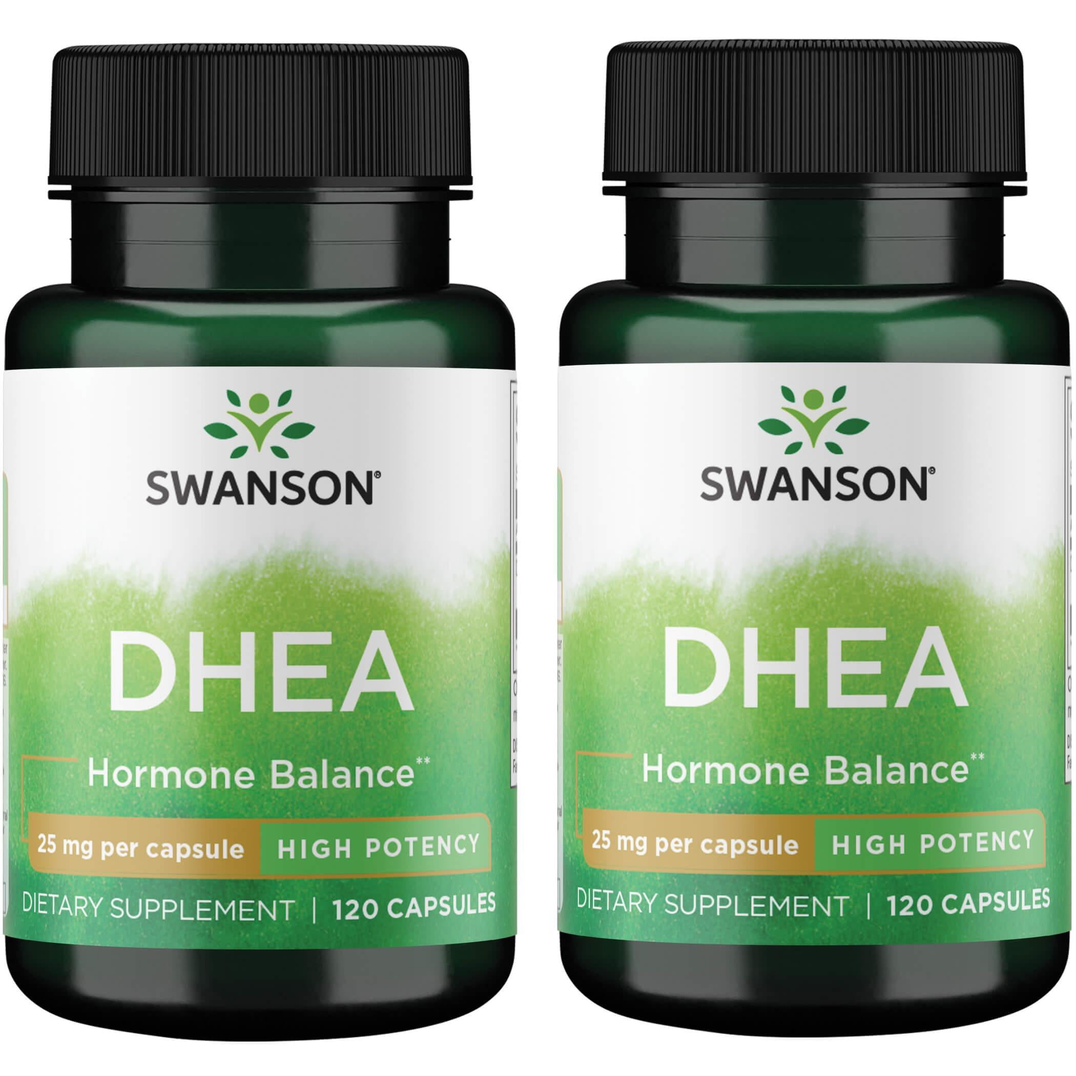 Swanson Dhea - High Potency 25 mg 120 Caps 2 Pack - Walmart.com