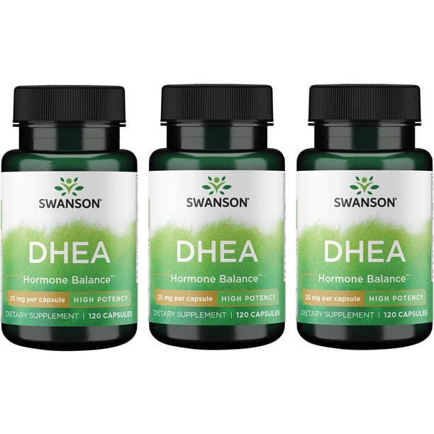 Swanson Dhea - High Potency 25 mg 120 Caps 3 Pack - Walmart Business ...