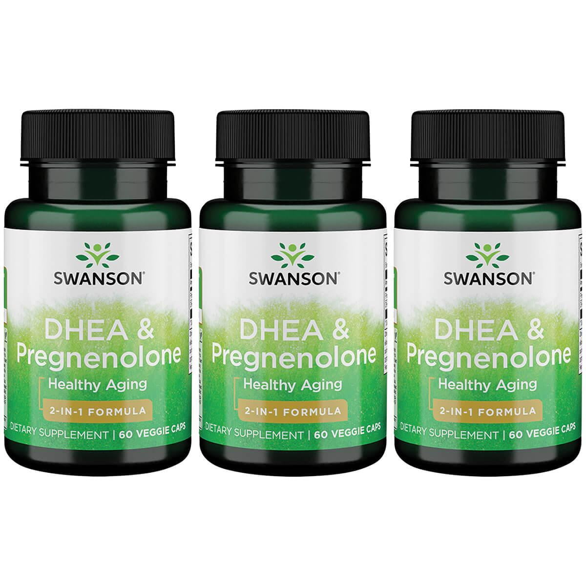 Swanson Dhea and Pregnenolone 60 Veg Caps 3 Pack - Walmart.com