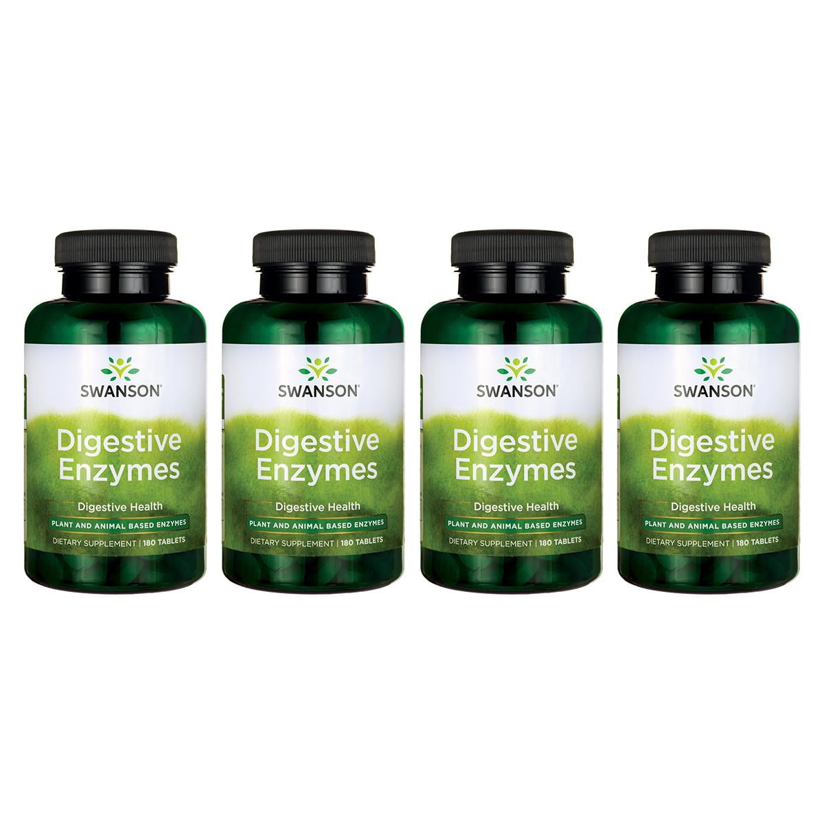 Swanson Digestive Enzymes 180 Tabs 4 Pack - Walmart.com