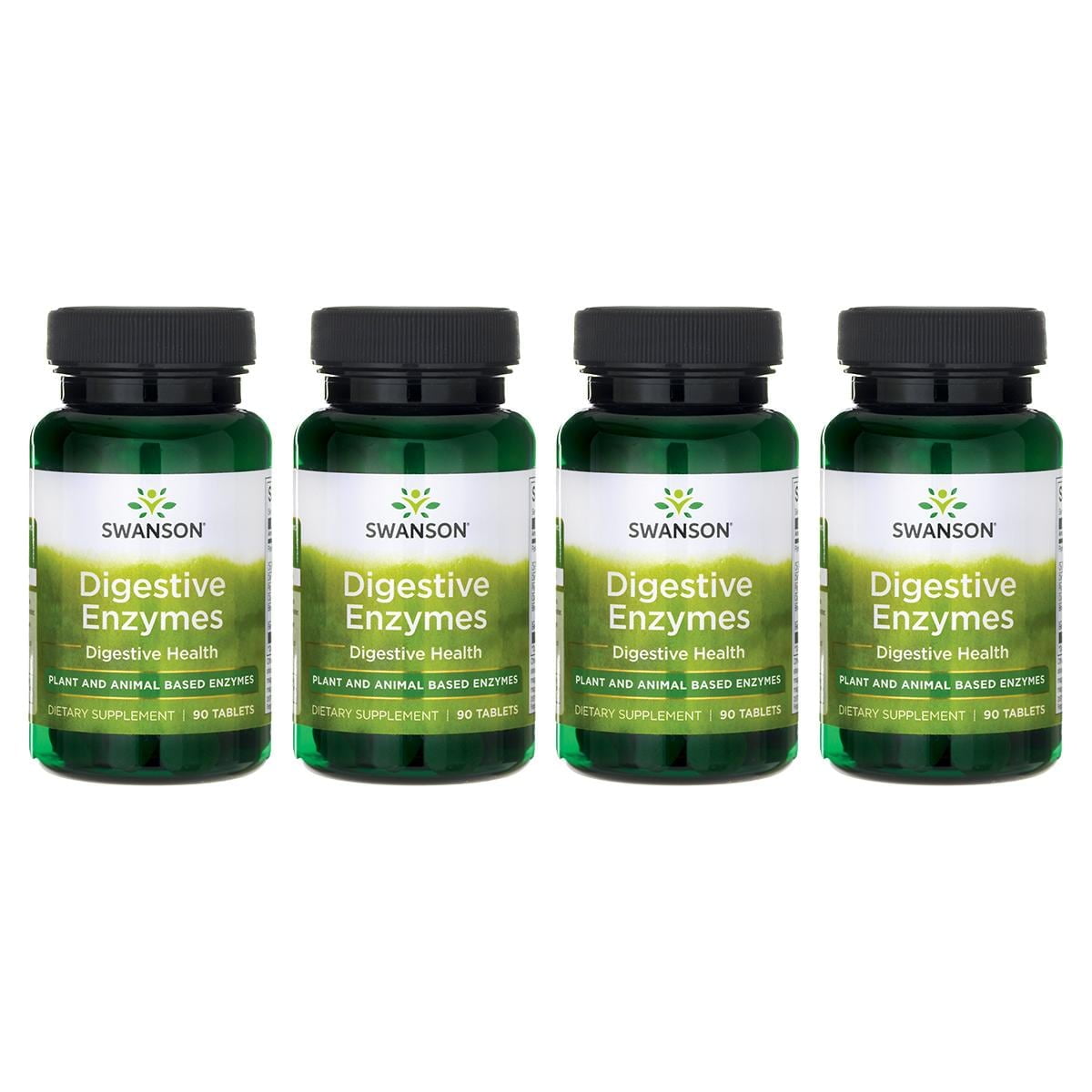 Swanson Digestive Enzymes 90 Tabs 4 Pack - Walmart.com