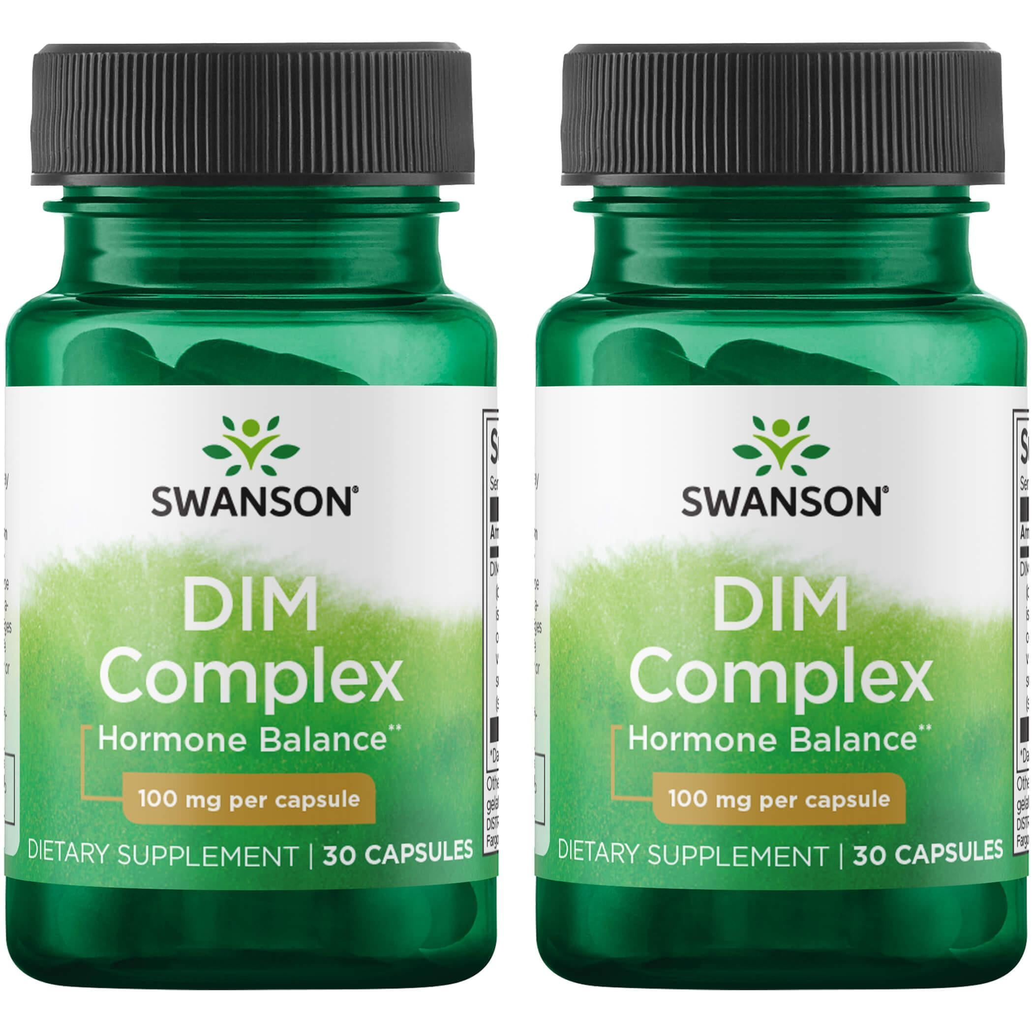 Swanson Dim Complex 100 mg 30 Caps 2 Pack - Walmart.com