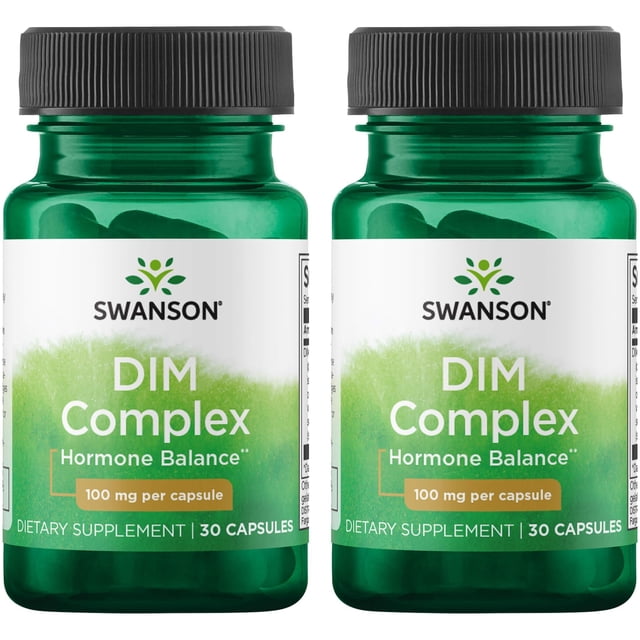 Swanson Dim Complex 100 mg 30 Caps 2 Pack - Walmart Business Supplies