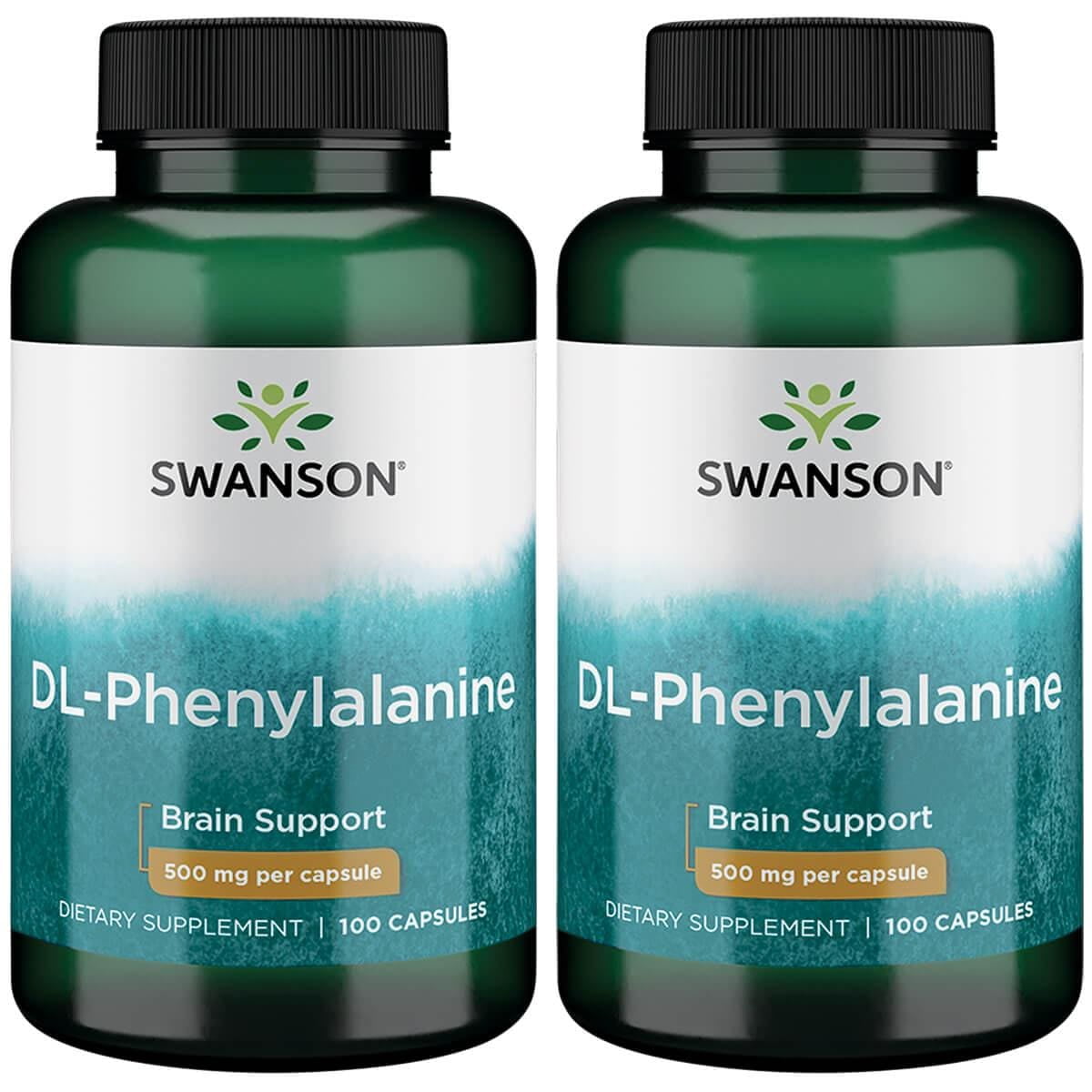 Swanson Dl-Phenylalanine 500 mg 100 Caps 2 Pack - Walmart.com