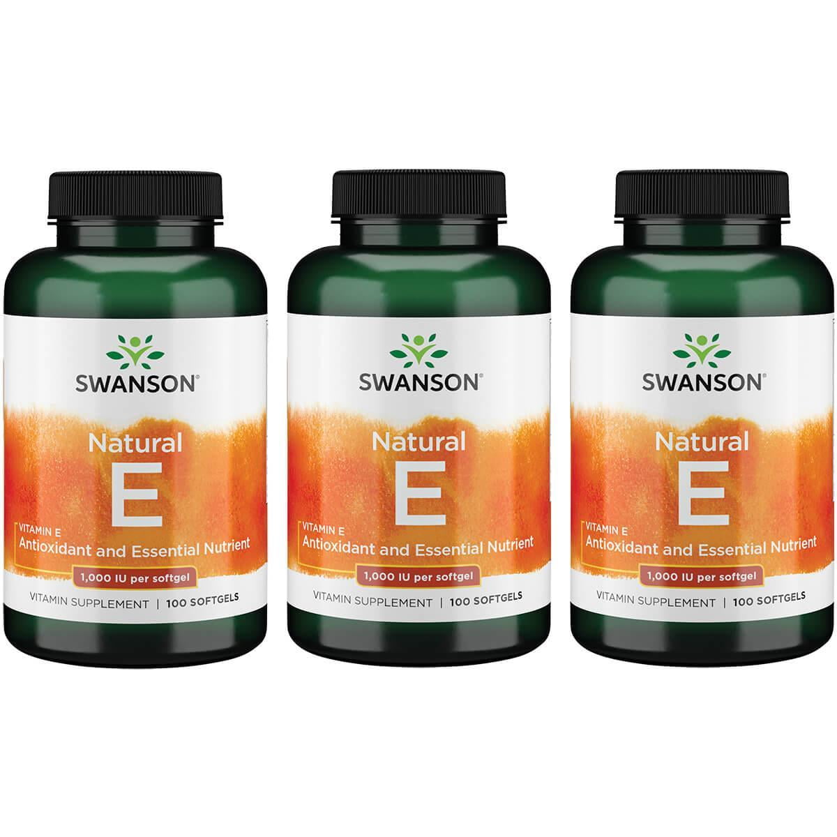 Swanson High-Potency Vitamin E-1000 IU, Antioxidant Support, 100 ...