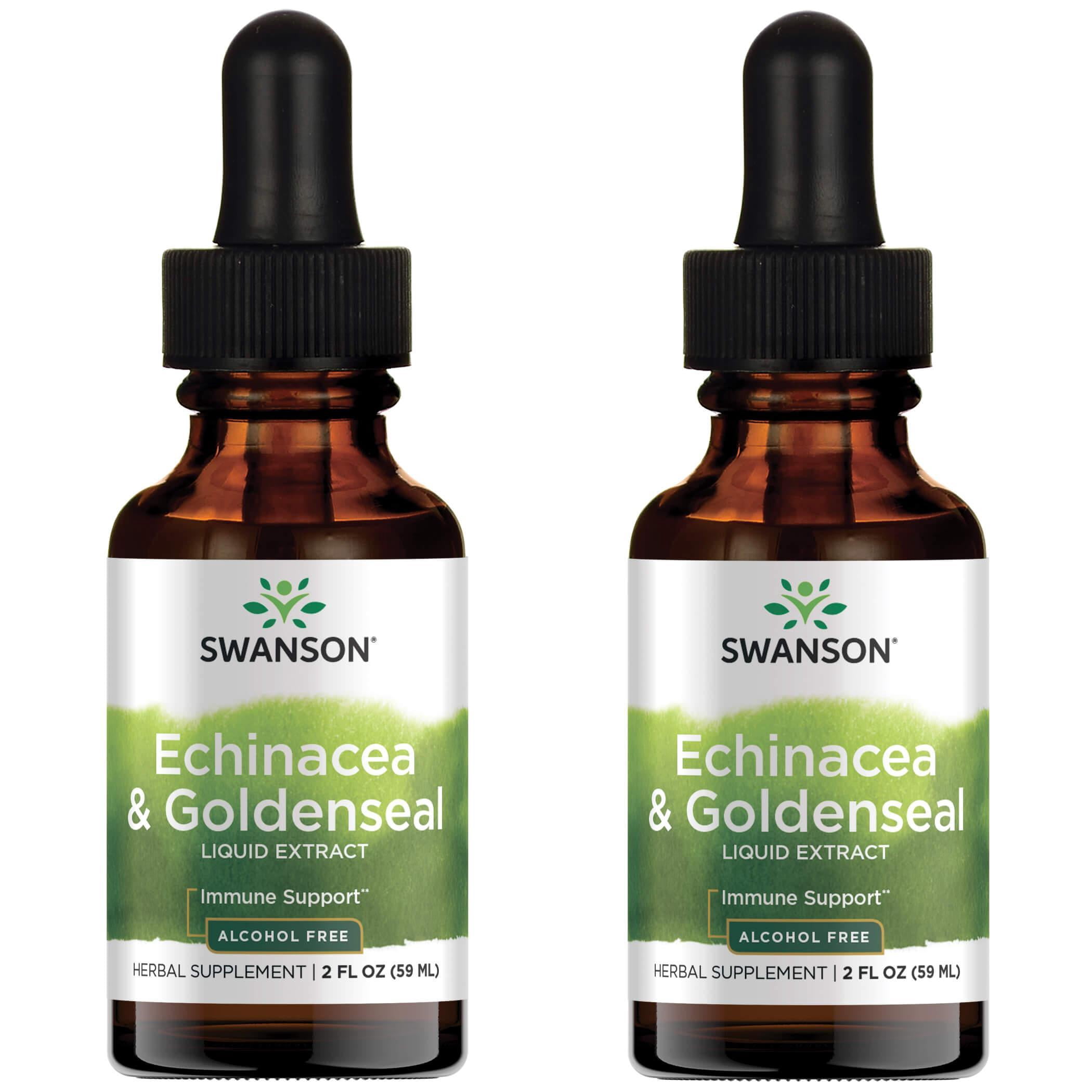 Swanson Echinacea & Goldenseal Liquid Extract - Alcohol Free 2 fl oz ...