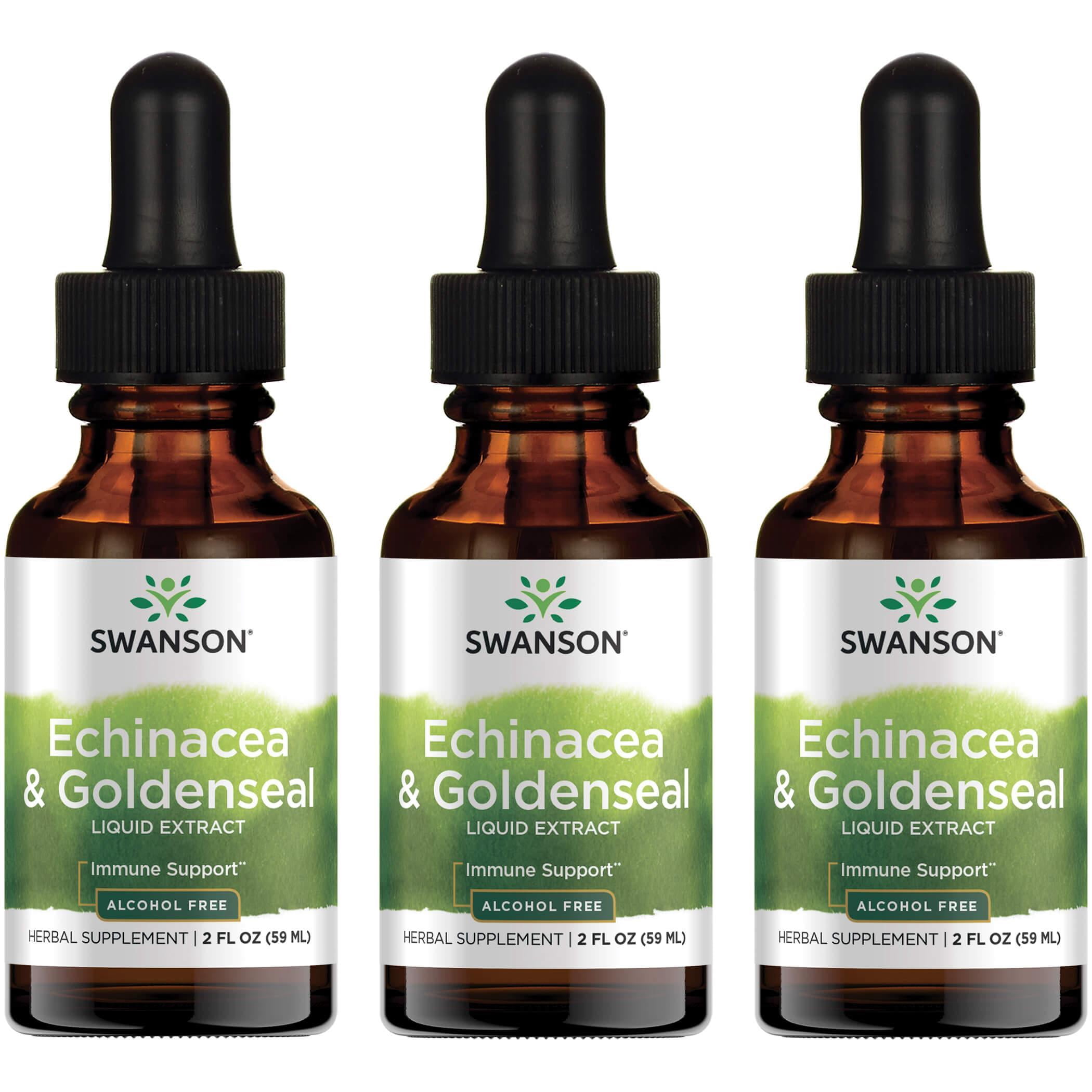 Swanson Echinacea & Goldenseal Liquid Extract - Alcohol Free 2 fl oz ...