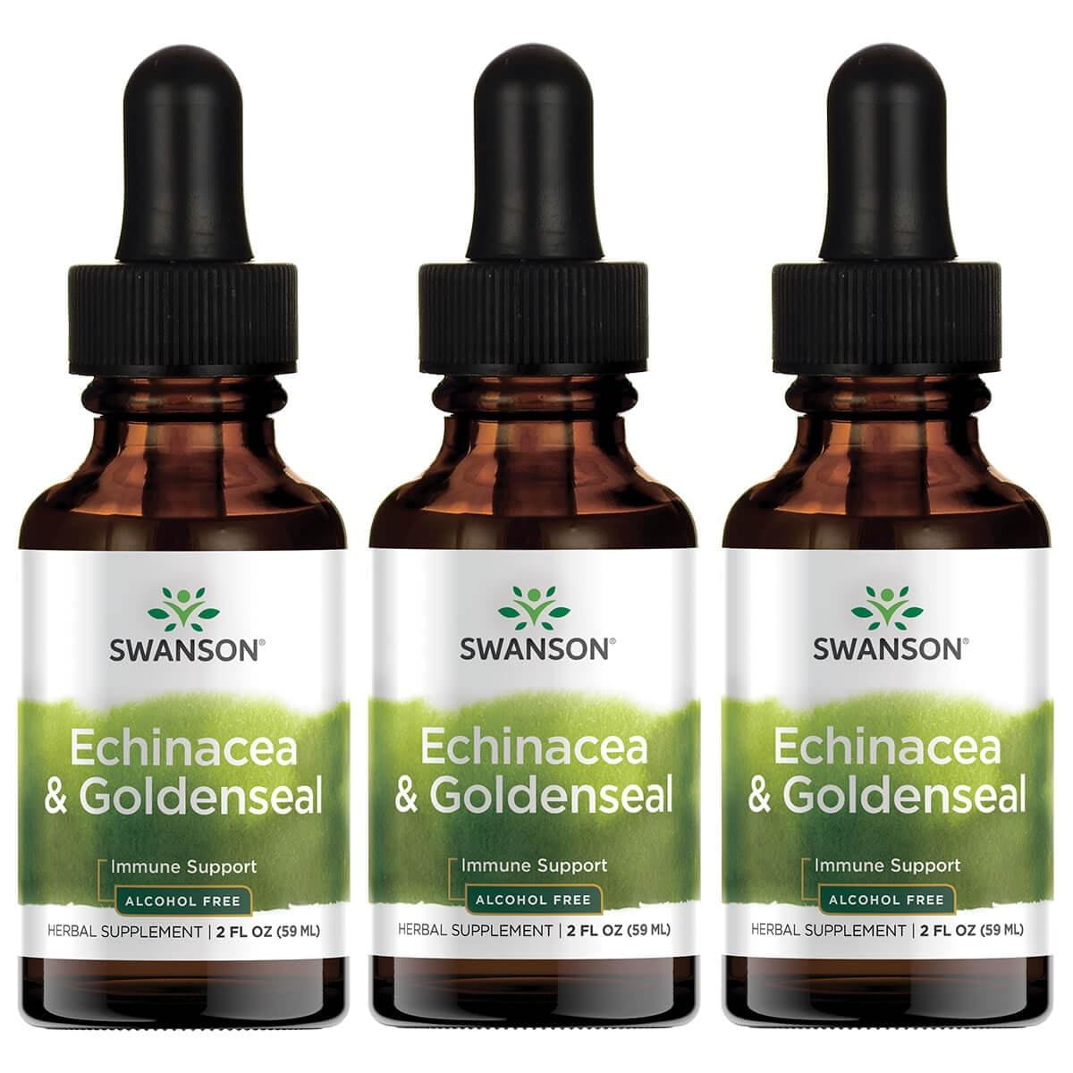 Swanson Echinacea & Goldenseal Liquid Extract - Alcohol Free 2 fl oz ...