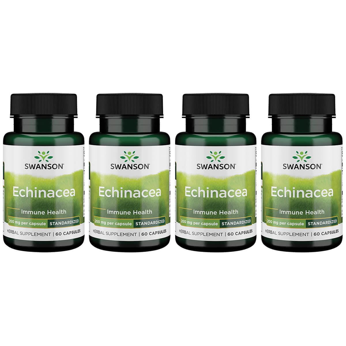Swanson Echinacea - Standardized 200 mg 60 Caps 4 Pack - Walmart.com