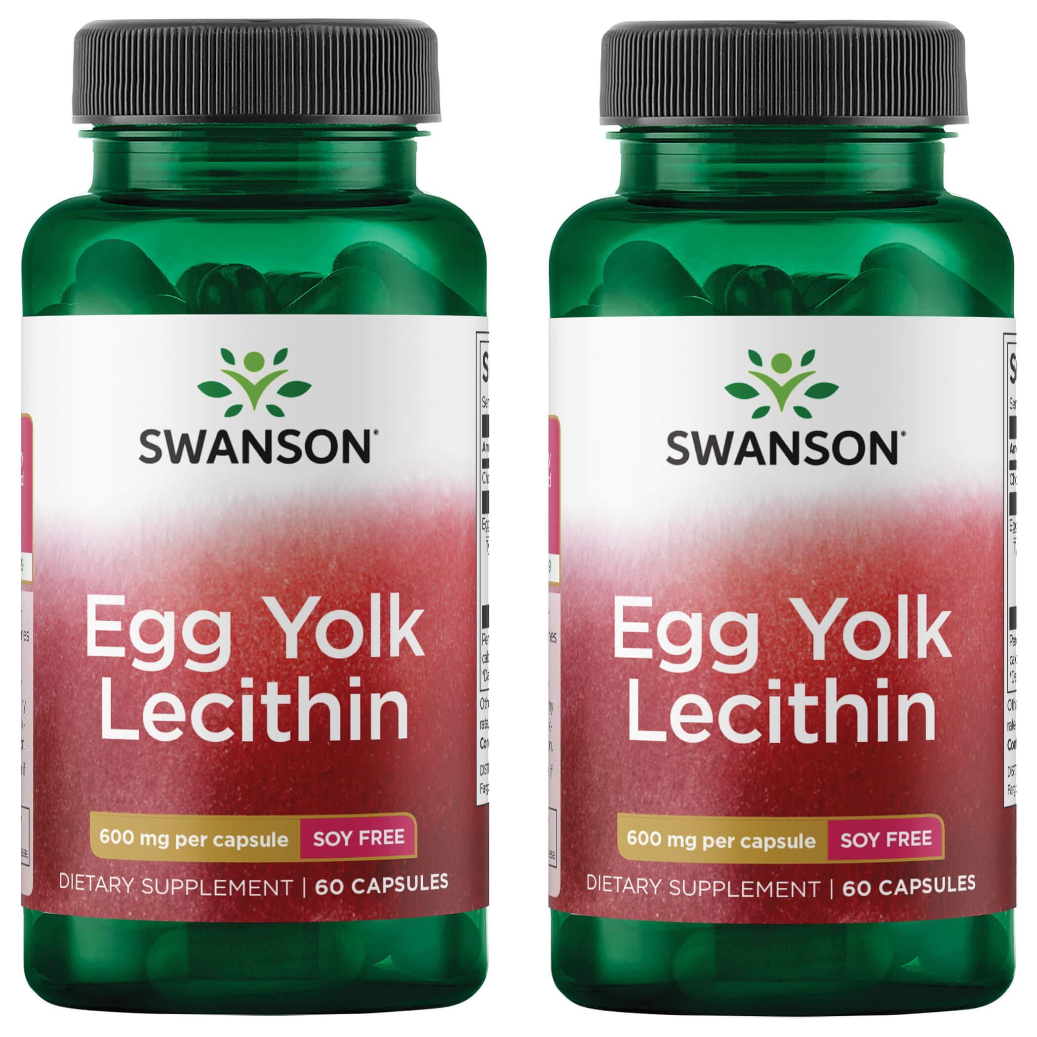 Swanson Egg Yolk Lecithin 450 mg 60 Caps 2 Pack - Walmart.com