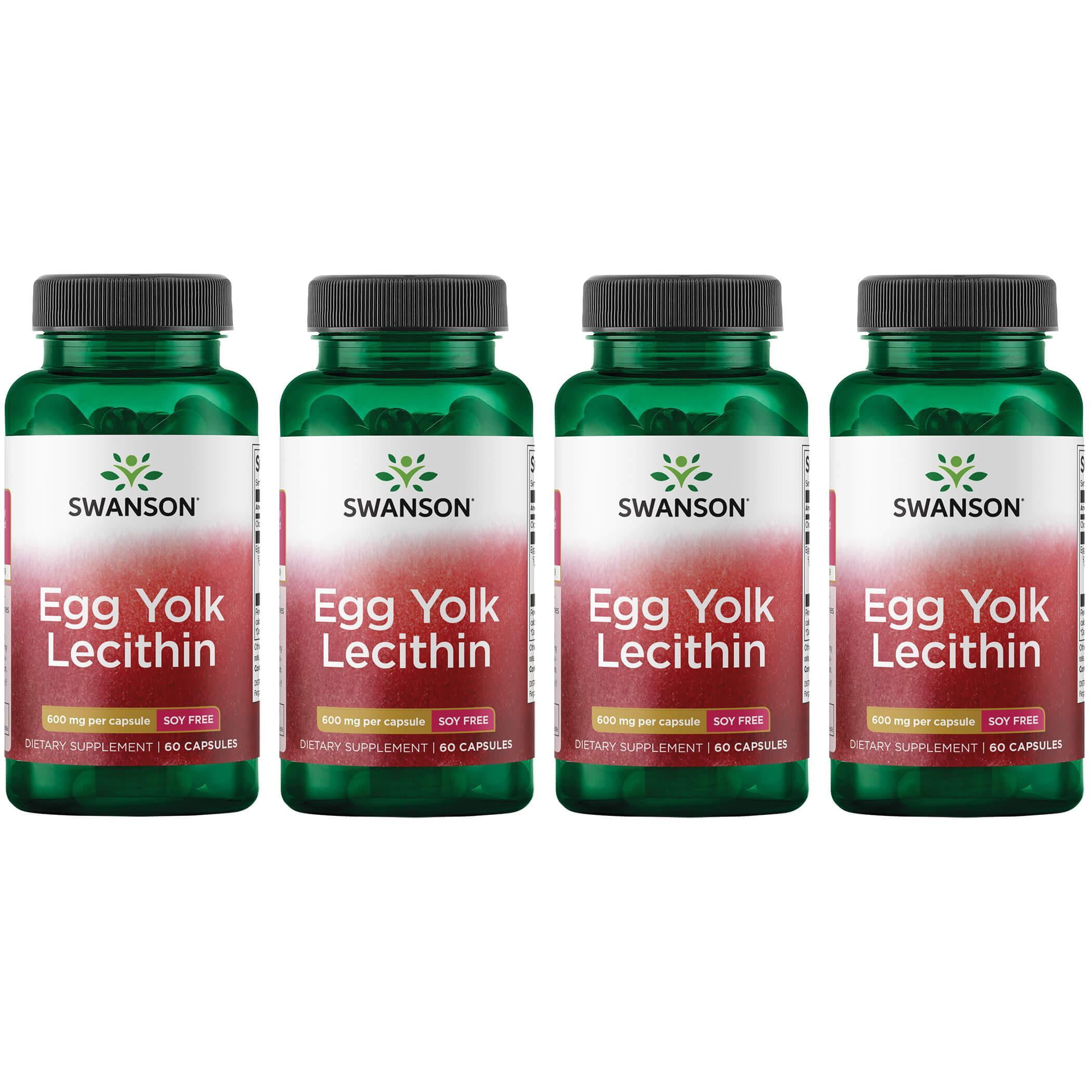 Swanson Egg Yolk Lecithin 450 mg 60 Caps 4 Pack - Walmart.com
