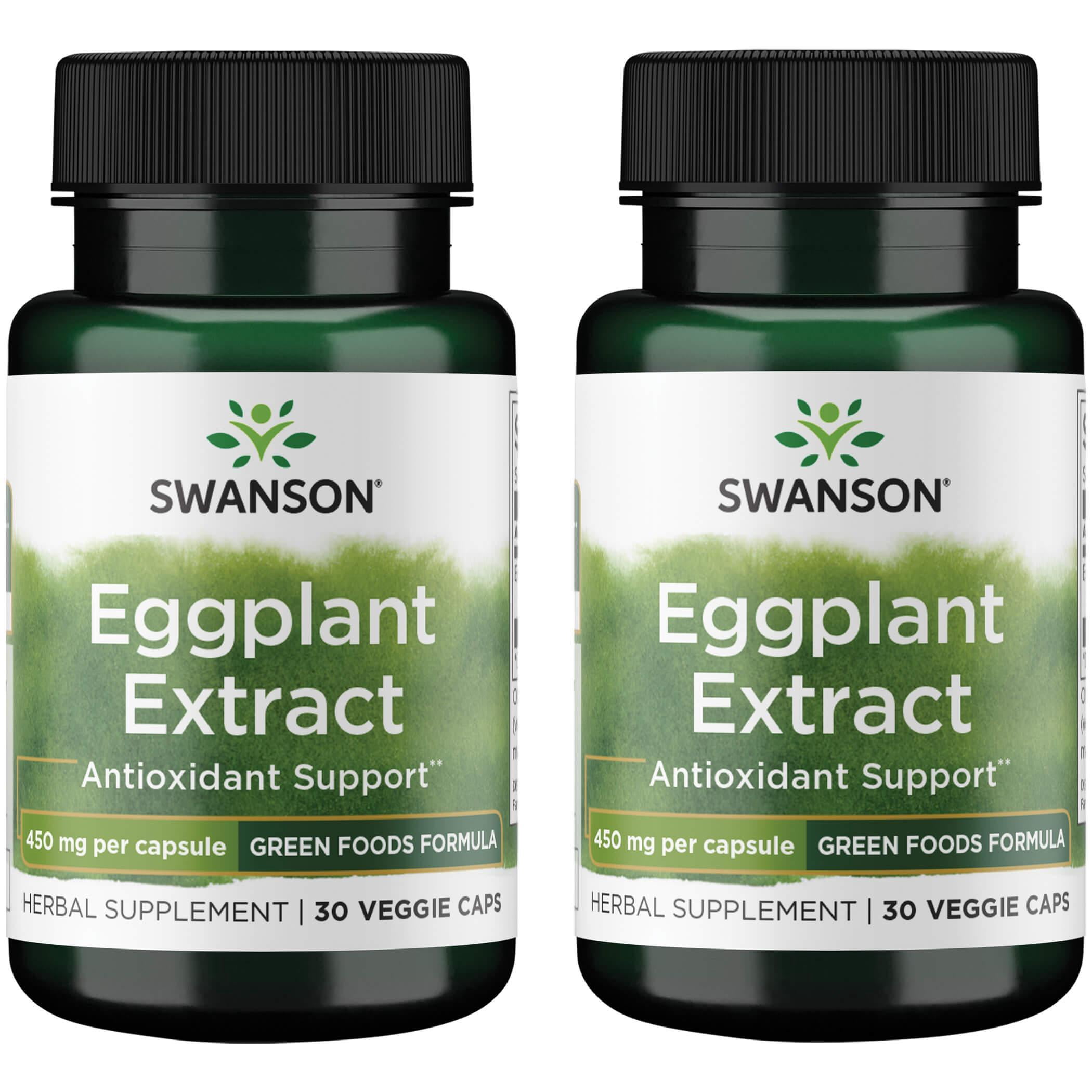 Swanson Eggplant Extract 20:1 450 Milligrams 30 Veg Capsules (2 Pack ...