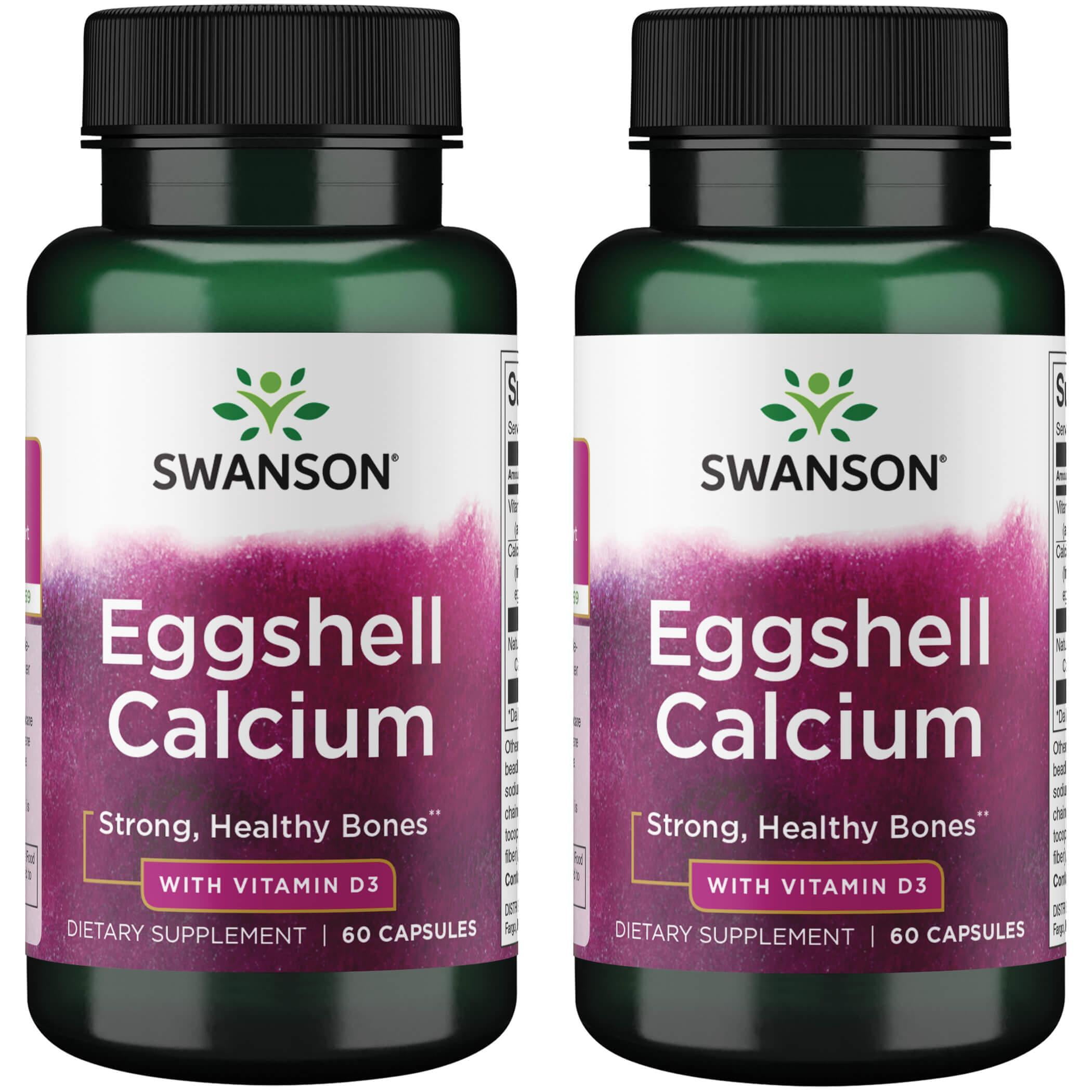 Swanson Eggshell Calcium with Vitamin D3 - Bone Density Support ...
