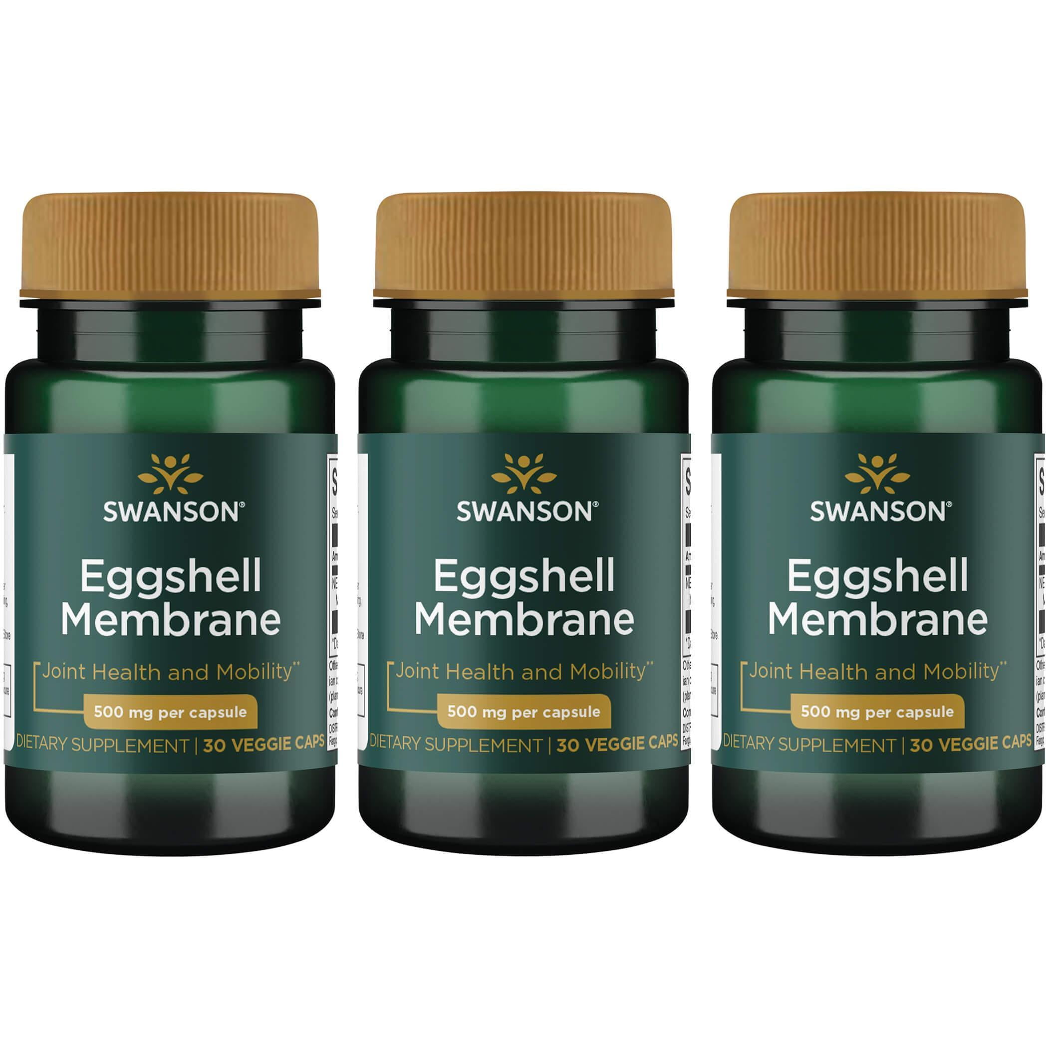 Swanson Eggshell Membrane 500 mg 30 Veg Caps (3 Pack) - Walmart.com