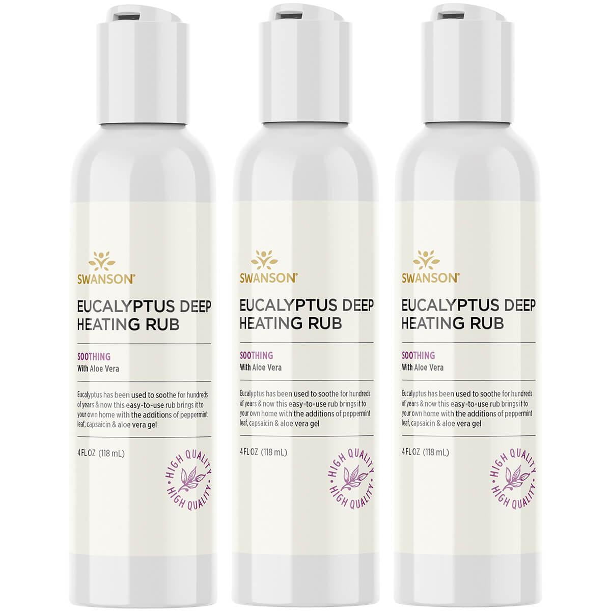Swanson Eucalyptus Deep Heating Rub 4 fl oz Gel 3 Pack - Walmart.com