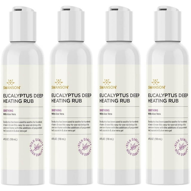 Swanson Eucalyptus Deep Heating Rub 4 fl oz Gel 4 Pack - Walmart.com