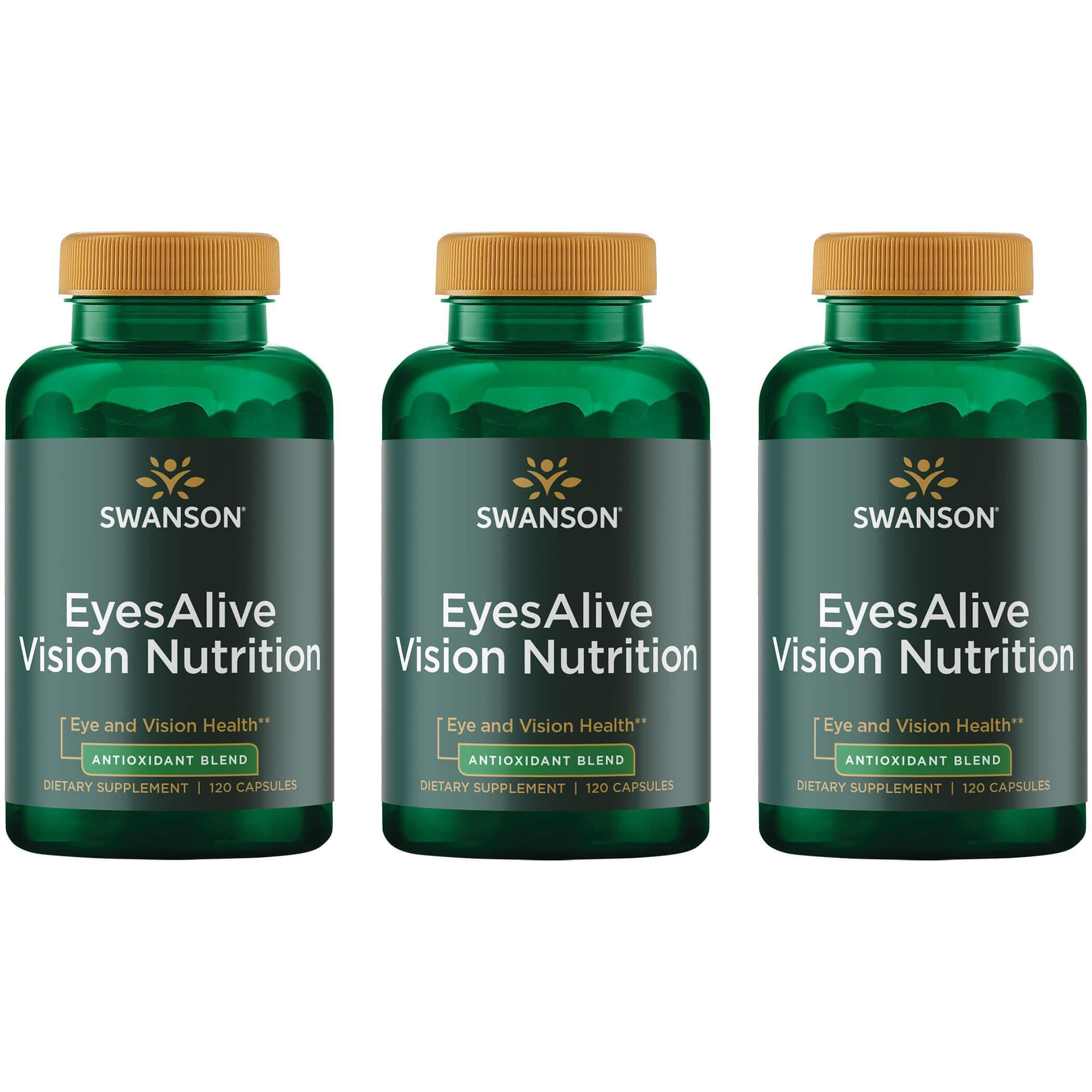 Swanson Eyesalive Vision Nutrition 120 Caps 3 Pack - Walmart.com