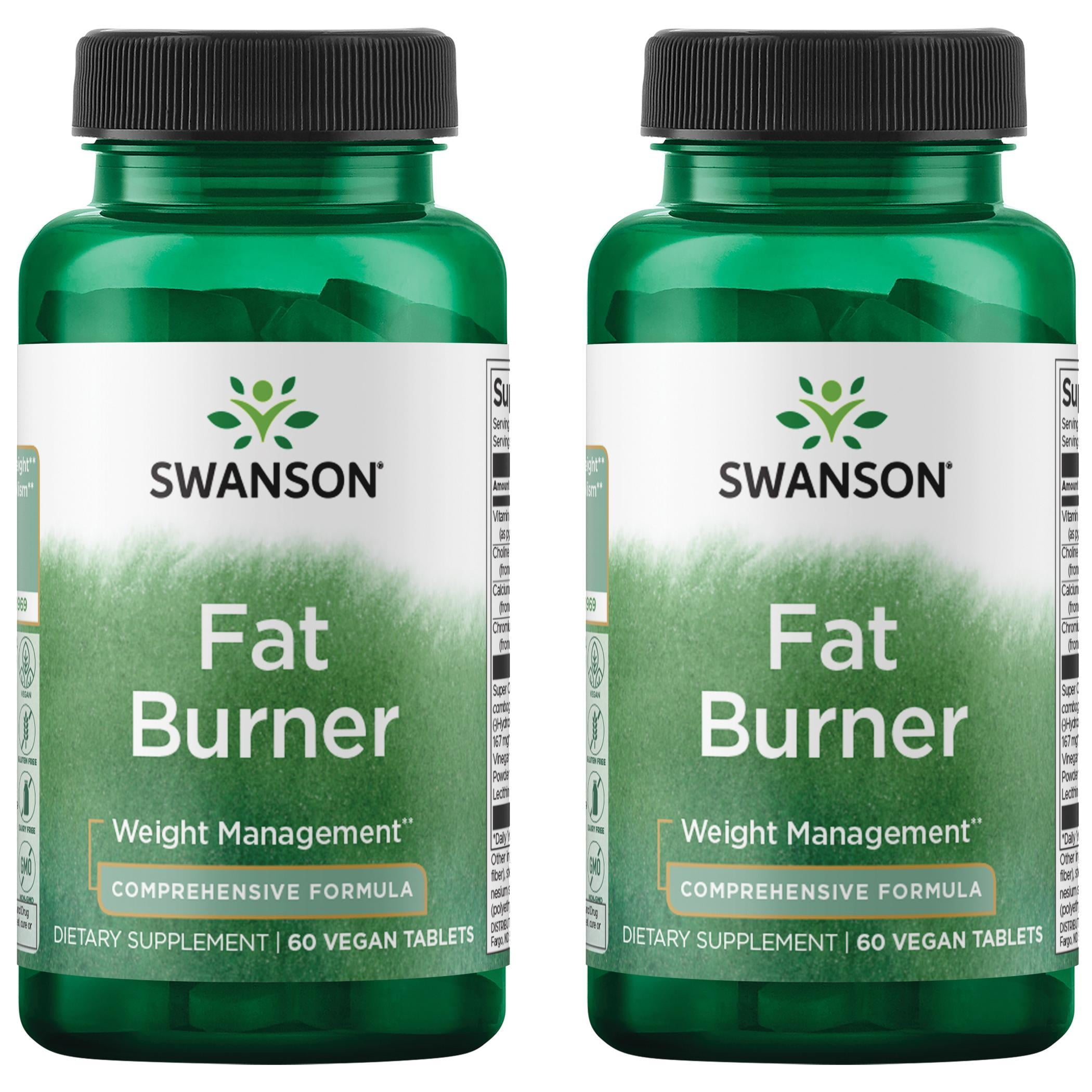 Swanson Fat Burner - Comprehensive Formula 60 Vegan Tabs 2 Pack ...
