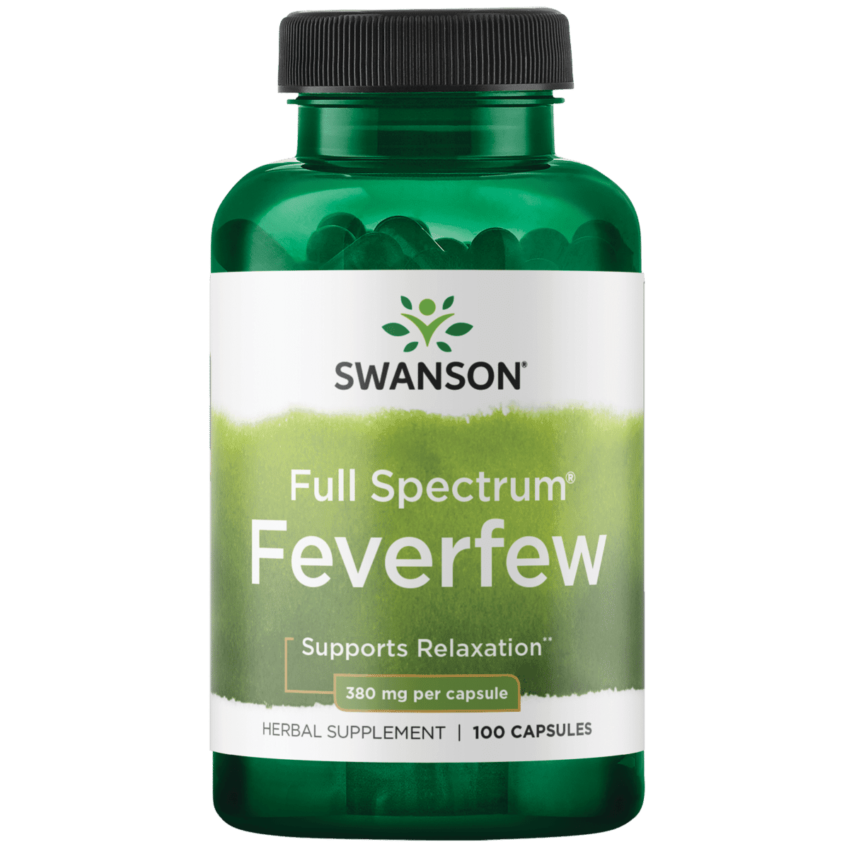 Swanson Herbal Support Feverfew 380 mg Capsules - 100 Count for ...