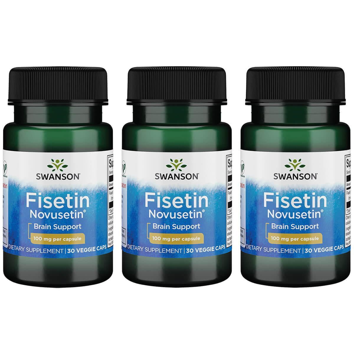 Swanson Fisetin Novusetin 100 mg 30 Vegan Caps 3 Pack - Walmart.com