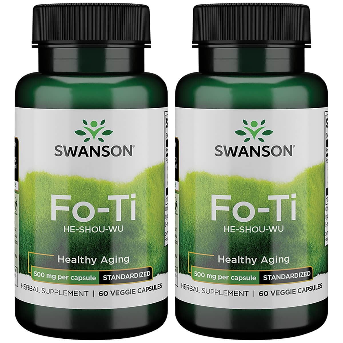 Swanson Fo-Ti Extract He-Shou-Wu 500 mg 60 Veg Caps 2 Pack - Walmart.com