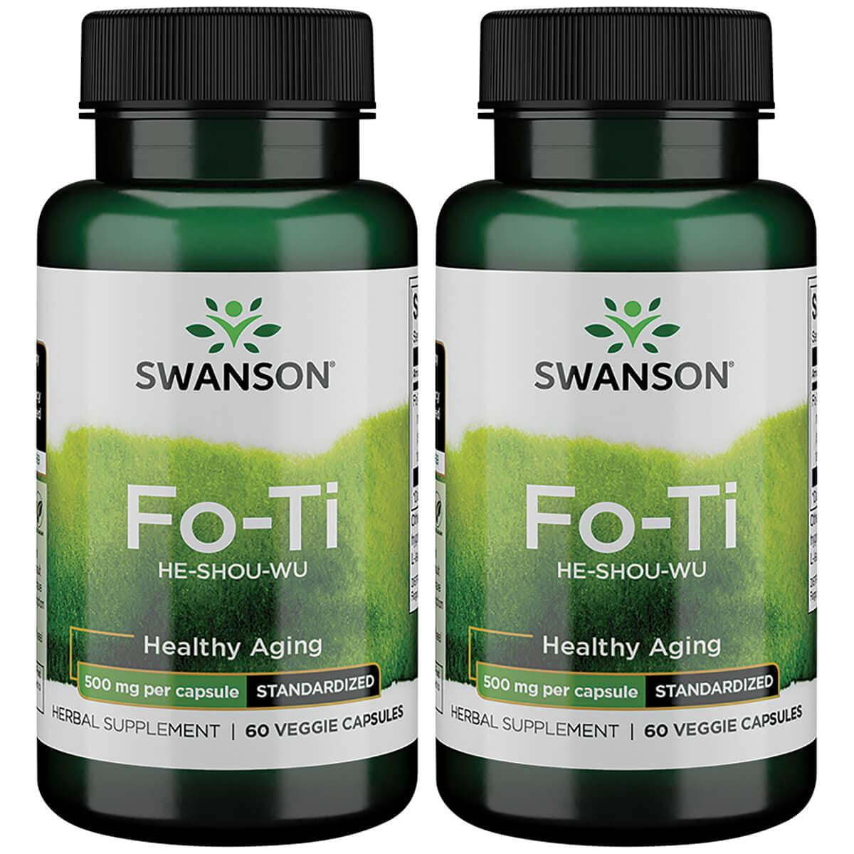 Swanson Superior Herbs Fo-Ti Extract, Healthy-Aging Herb, 500mg, 60 Veg ...