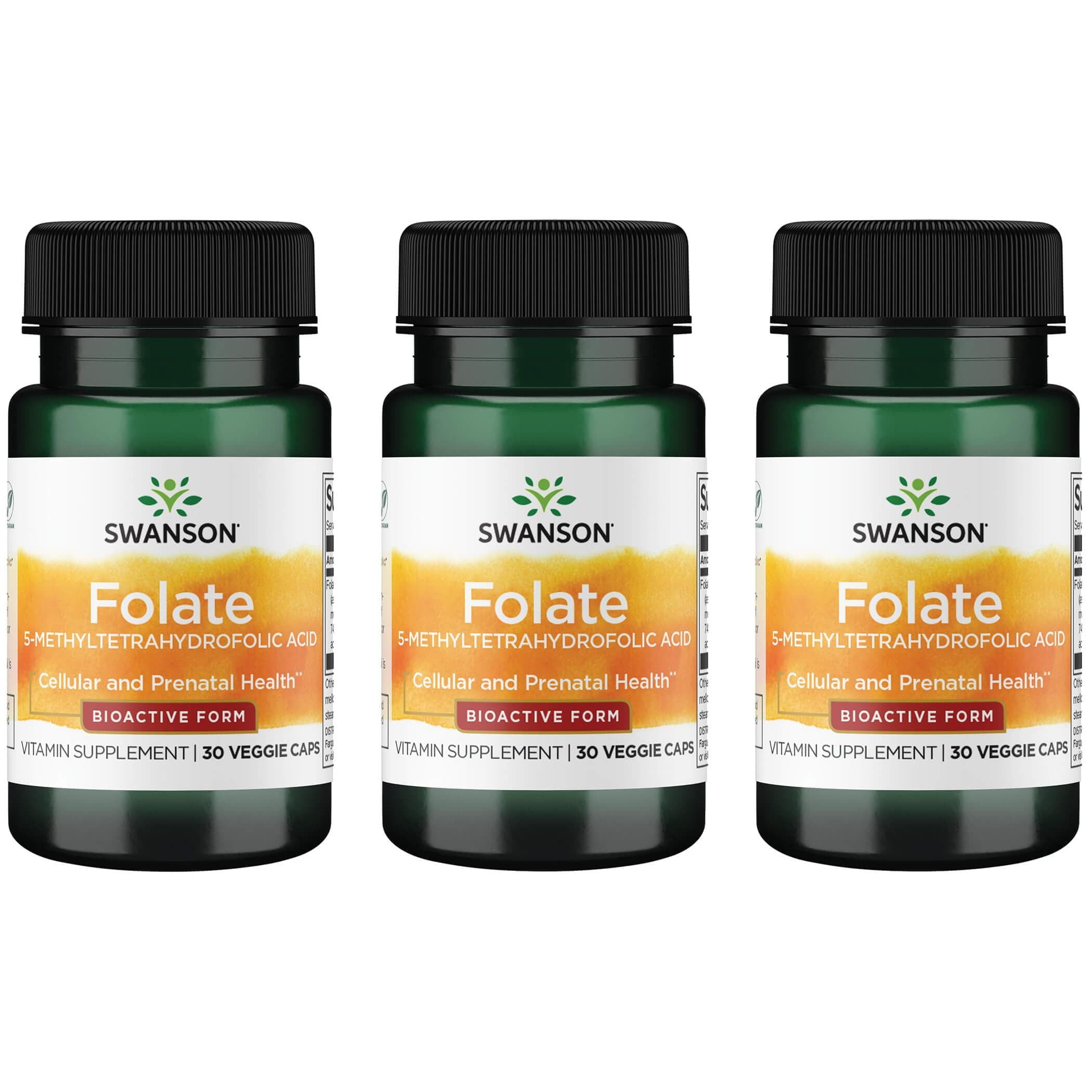 Swanson Folate 5-Methyltetrahydrofolic Acid - Bioactive Form 3 Pack ...