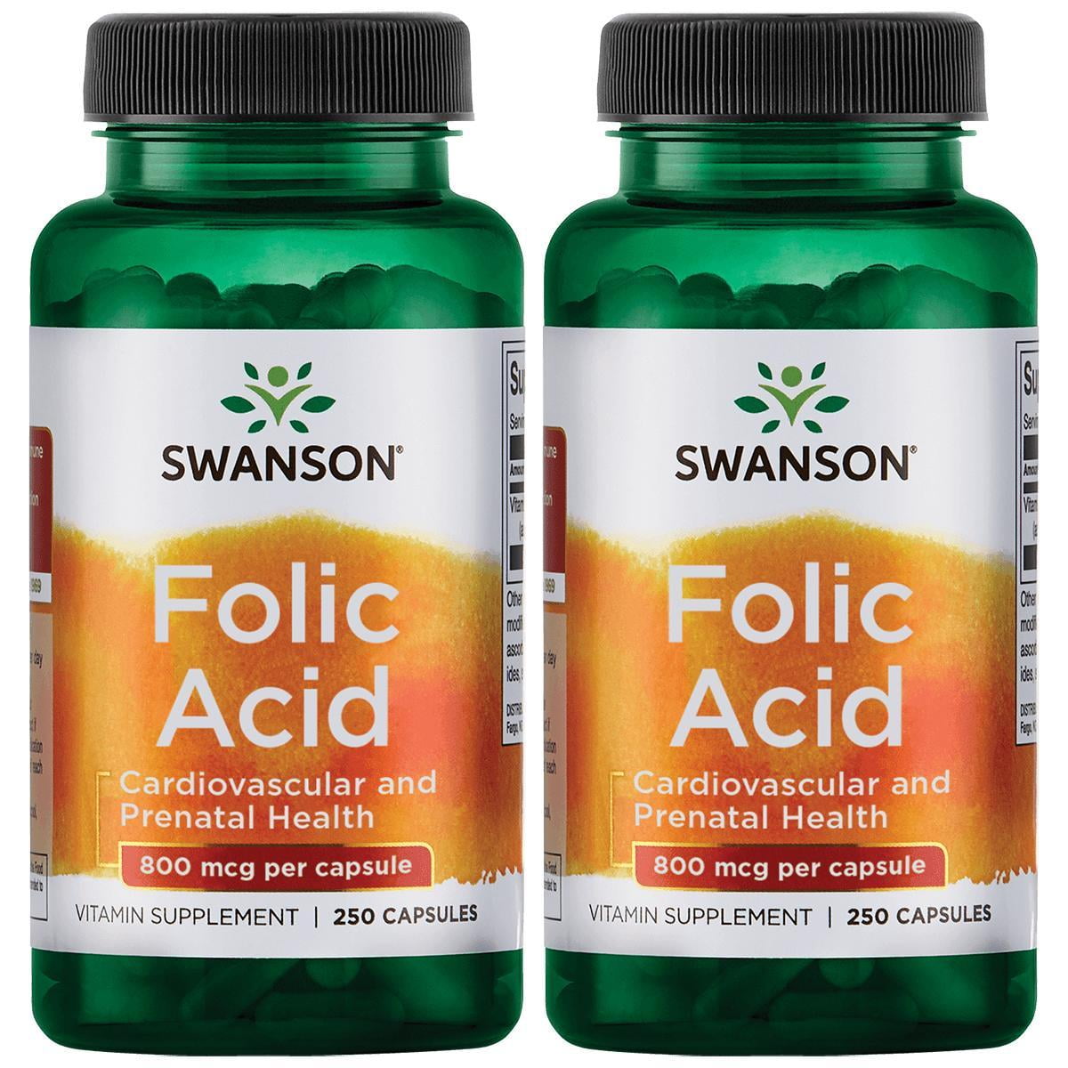 Swanson Folic Acid B-Vitamin Supplement, Supports Prenatal Health ...