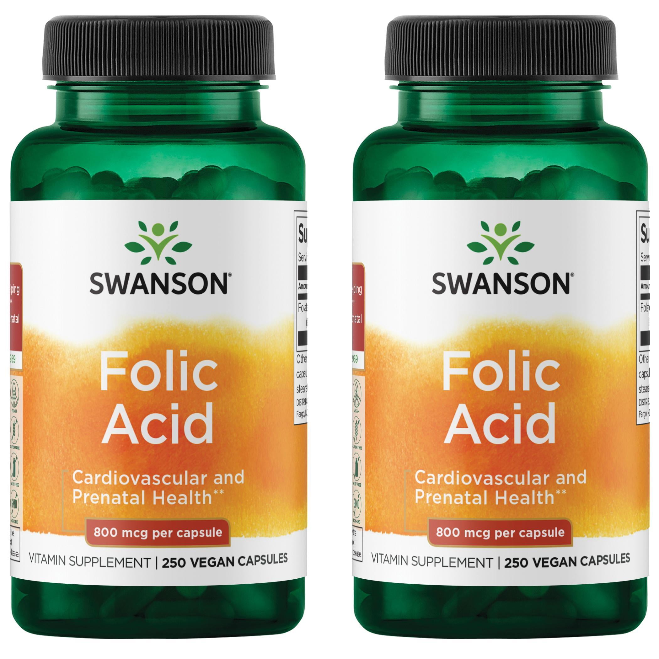 Swanson Folic Acid B-Vitamin Supplement, Supports Prenatal Health ...