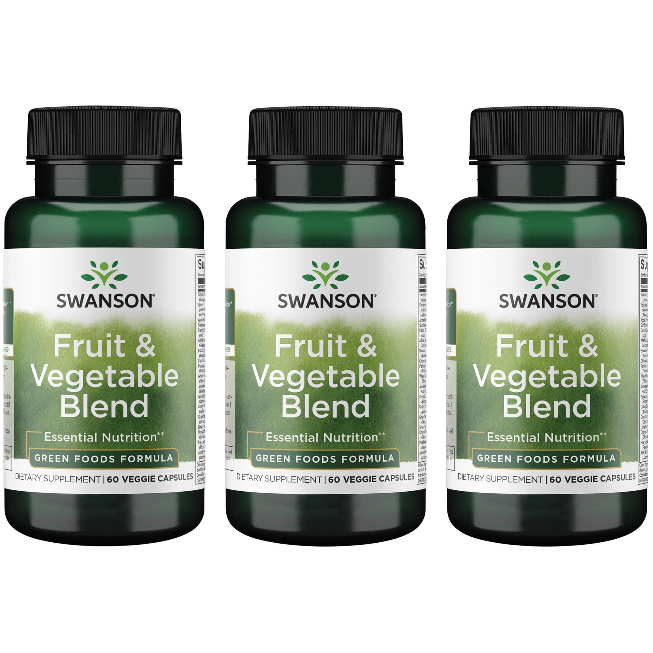 Swanson Fruit & Vegetable Blend 60 Veg Caps 3 Pack - Walmart.com