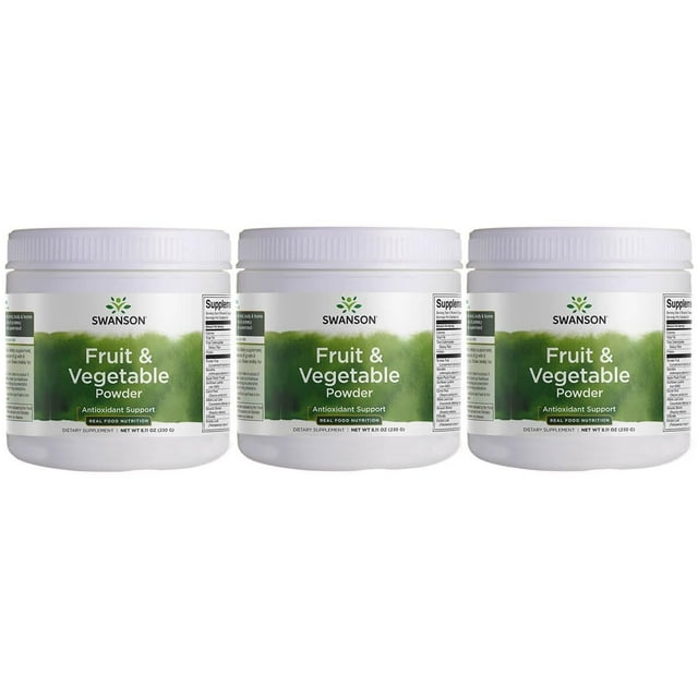 Swanson Fruit & Vegetable Powder 8.11 oz Pwdr 3 Pack - Walmart.com