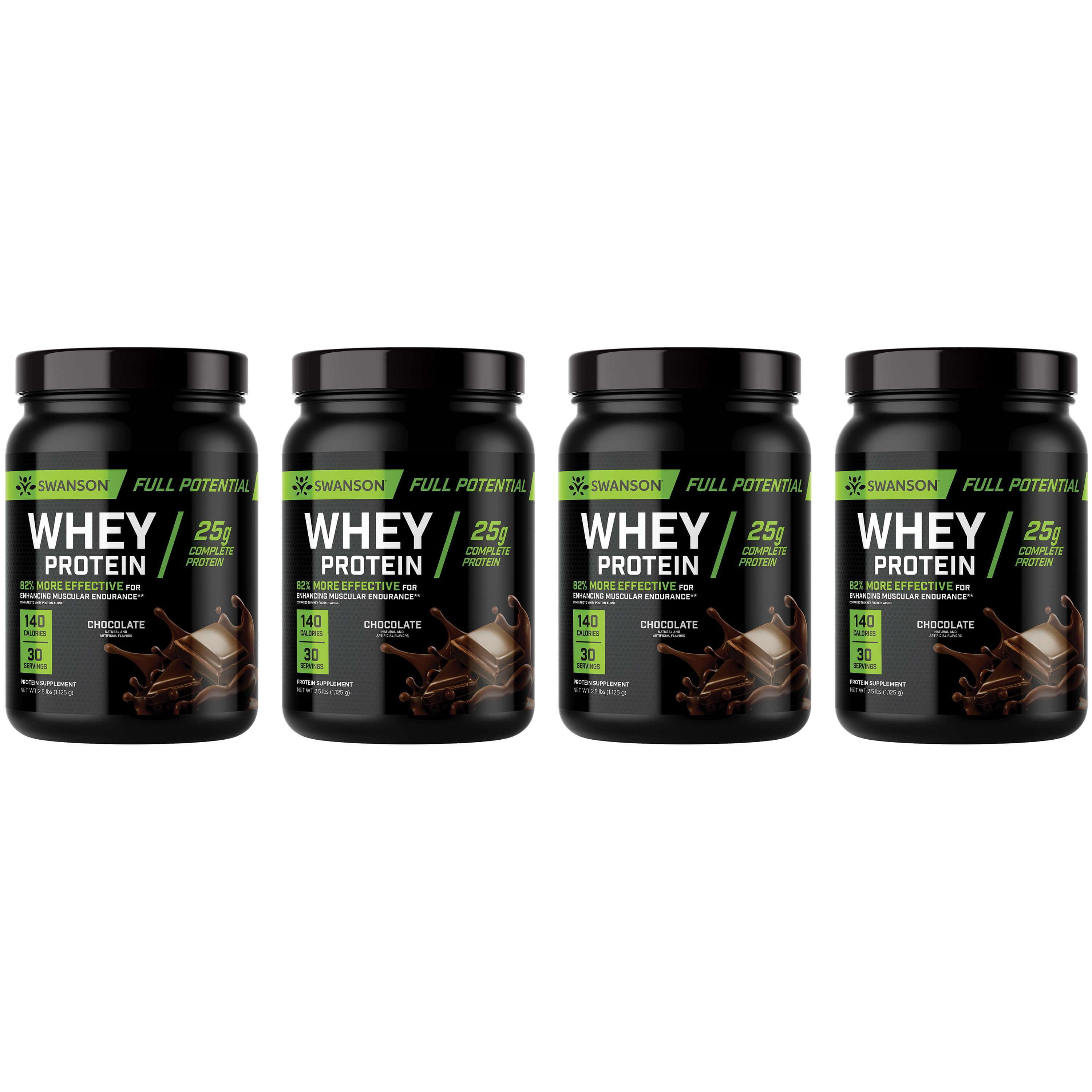 Swanson Full Potential Whey Protein - Chocolate 25 g protein 2.5 lbs ...