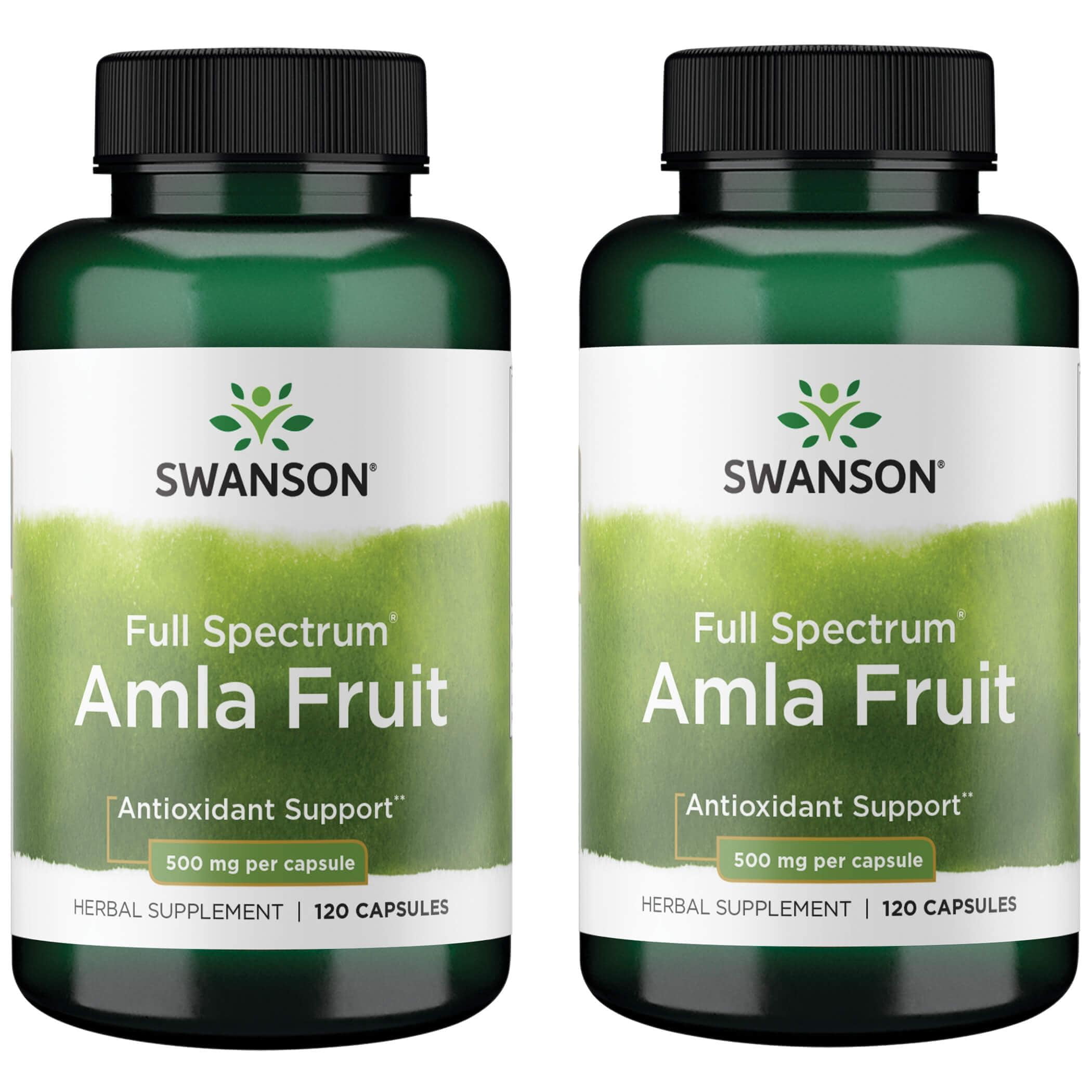 Swanson Full Spectrum Amla Fruit 500 mg 120 Caps 2 Pack - Walmart.com