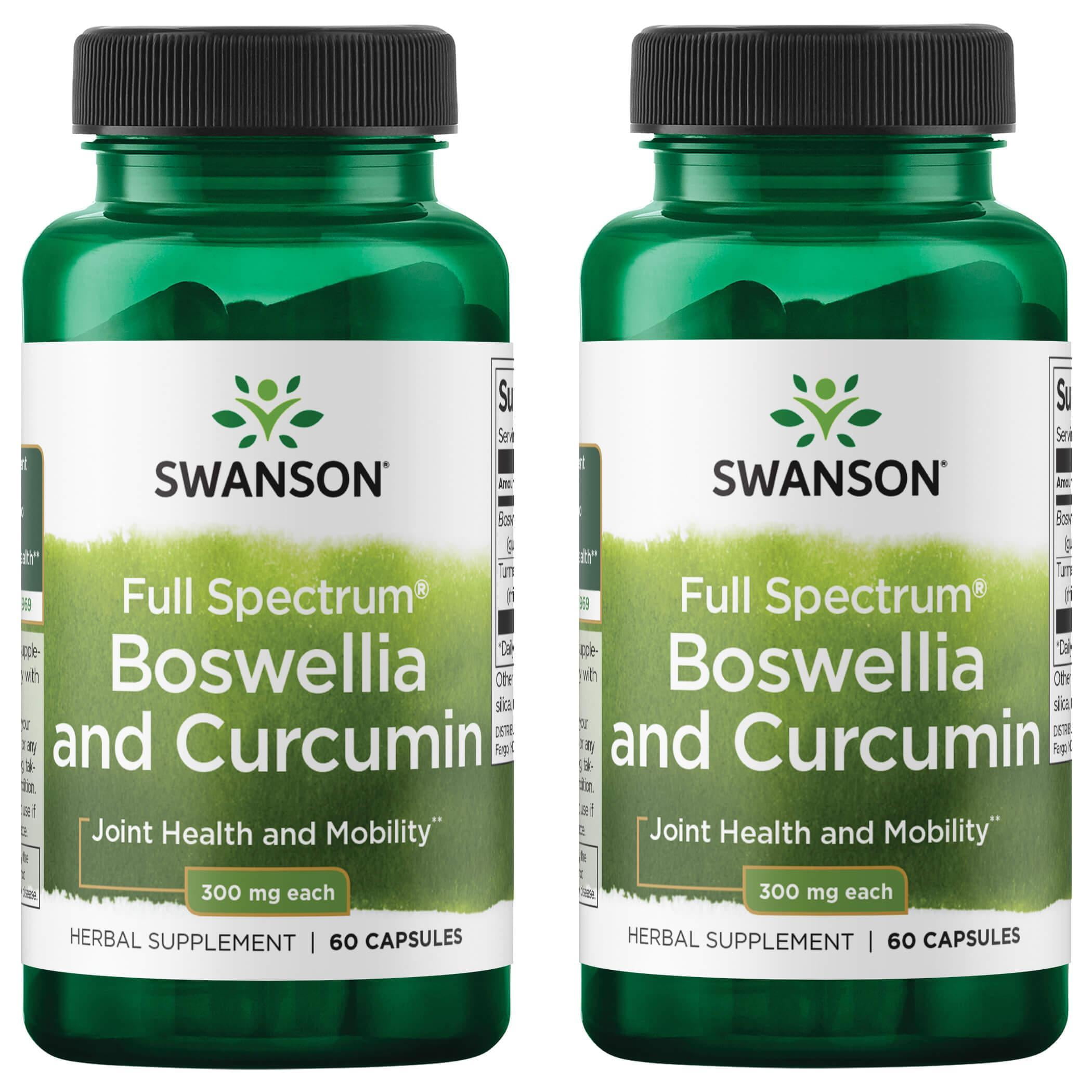 Swanson Full Spectrum Boswellia & Curcumin Natural - (60 Capsules) (2 ...