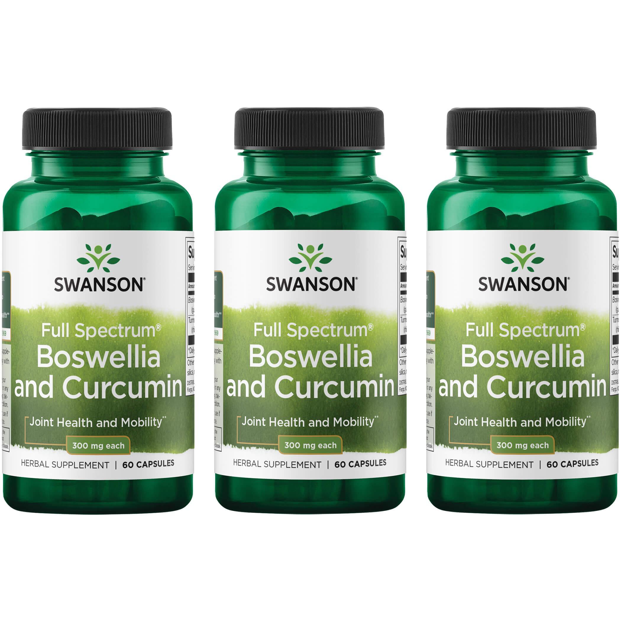 Swanson Supplement - Full Spectrum Boswellia and Curcumin, 60 Caps, 3 ...