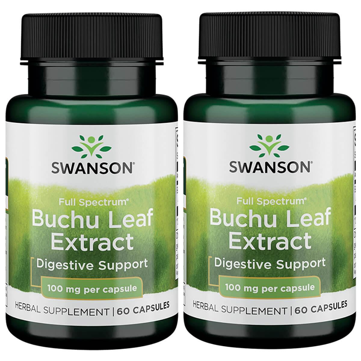 Swanson Buchu Leaf Extract Capsules, 100 mg, 60 Count, 2 Pack, Full ...