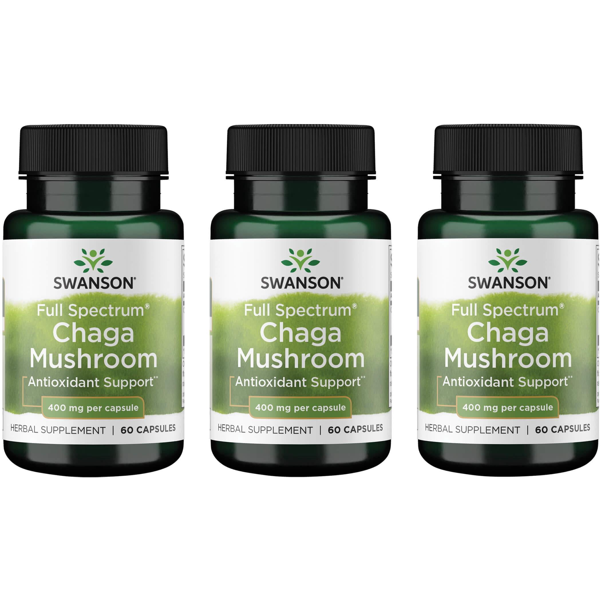 Swanson Full Spectrum Chaga Mushroom Health Supplement, Tea Capsules ...