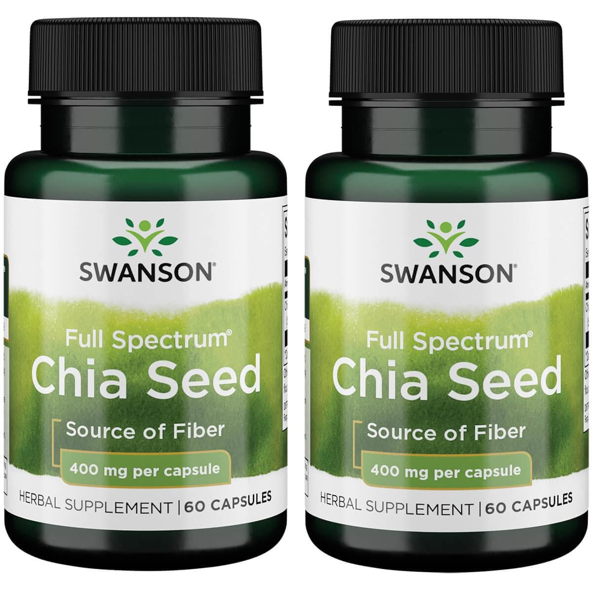 Swanson Full Spectrum Chia Seed 400 mg 60 Caps 2 Pack - Walmart.com