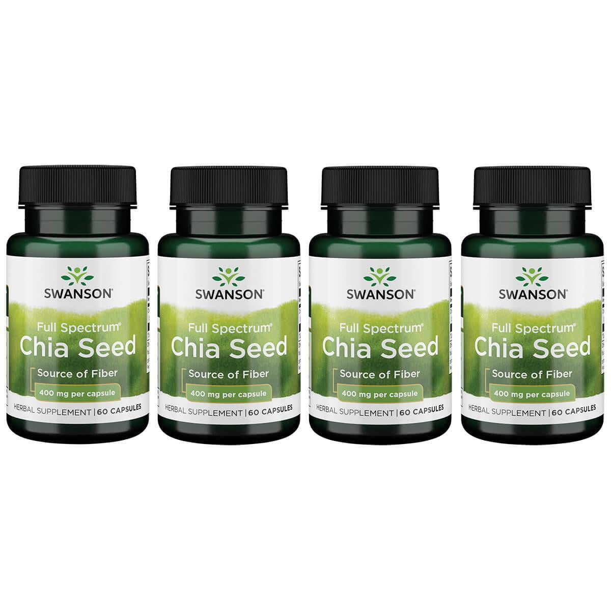 Swanson Health Whole Superfood Chia Seed Supplement Capsules, 400 mg ...