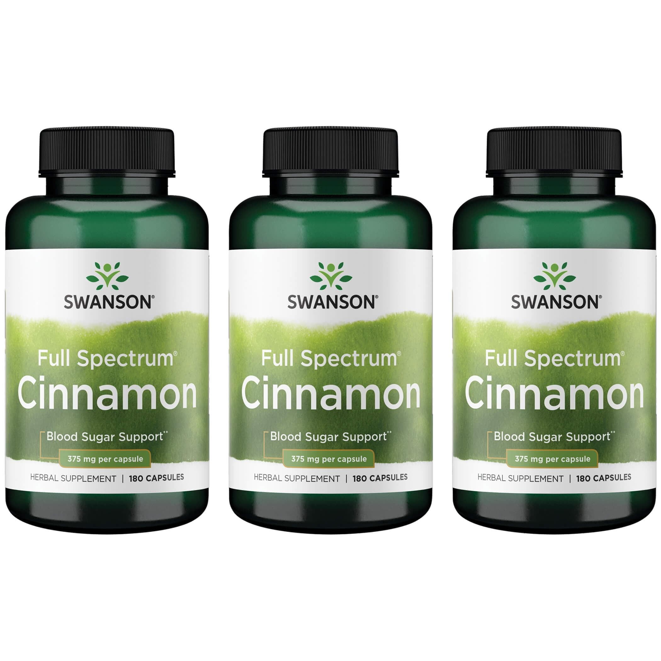 Swanson Full Spectrum Cinnamon 375 mg 180 Caps 3 Pack - Walmart.com